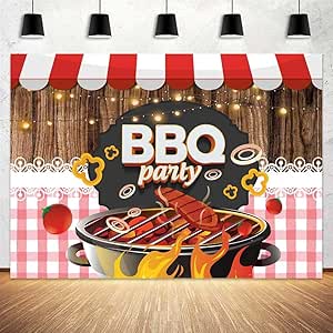 Amazon.com : BBQ Backdrop, Courtyard Outdoor Backyard Oven BBQ ...