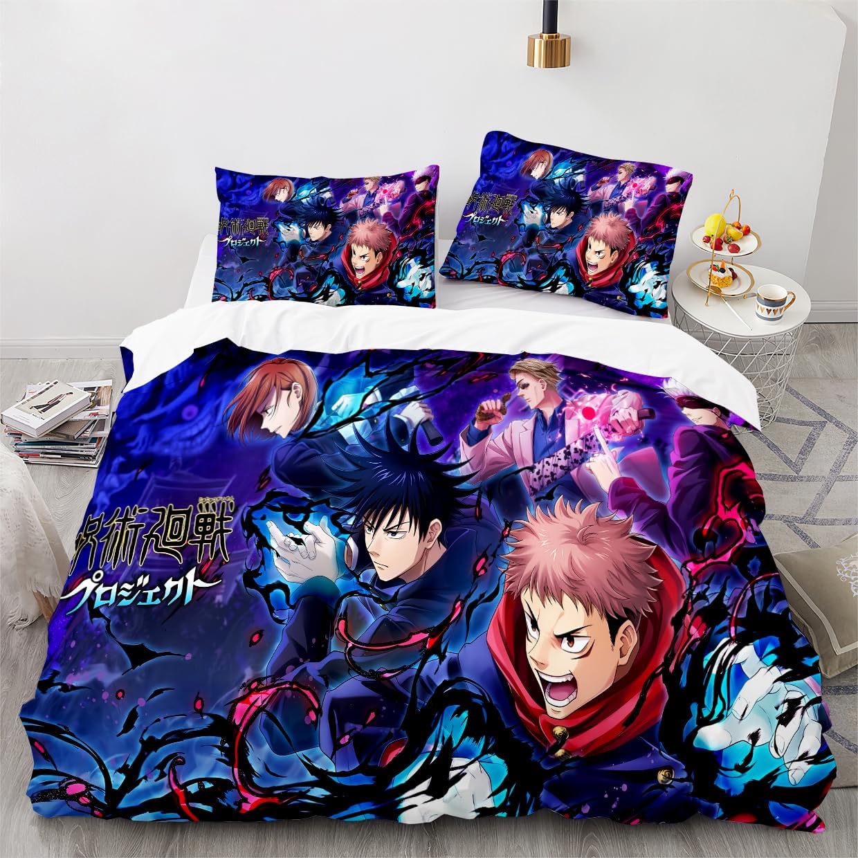 Amazon.com: Klekyes Anime Jujutsu Kaisen Duvet Cover Bedding Set,3D ...
