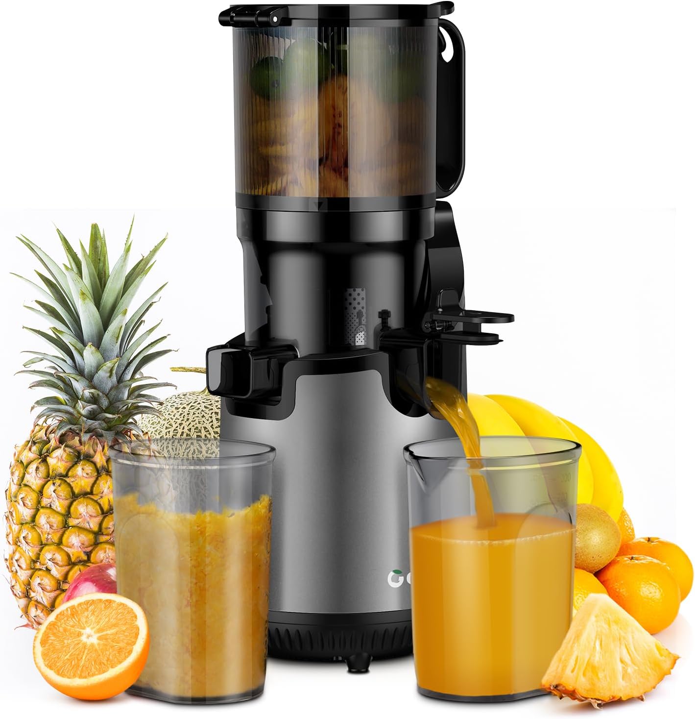 Amazon.com: Self Feeding GDOR Cold Press Juicer with 5.3” Feed Chute ...