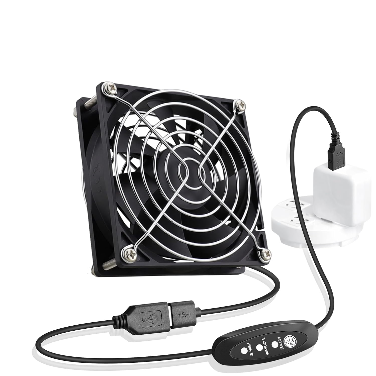 Amazon.co.jp: GDSTIME 9225 9cm 92mm x 25mm 5V DC USB Axial Fan ...