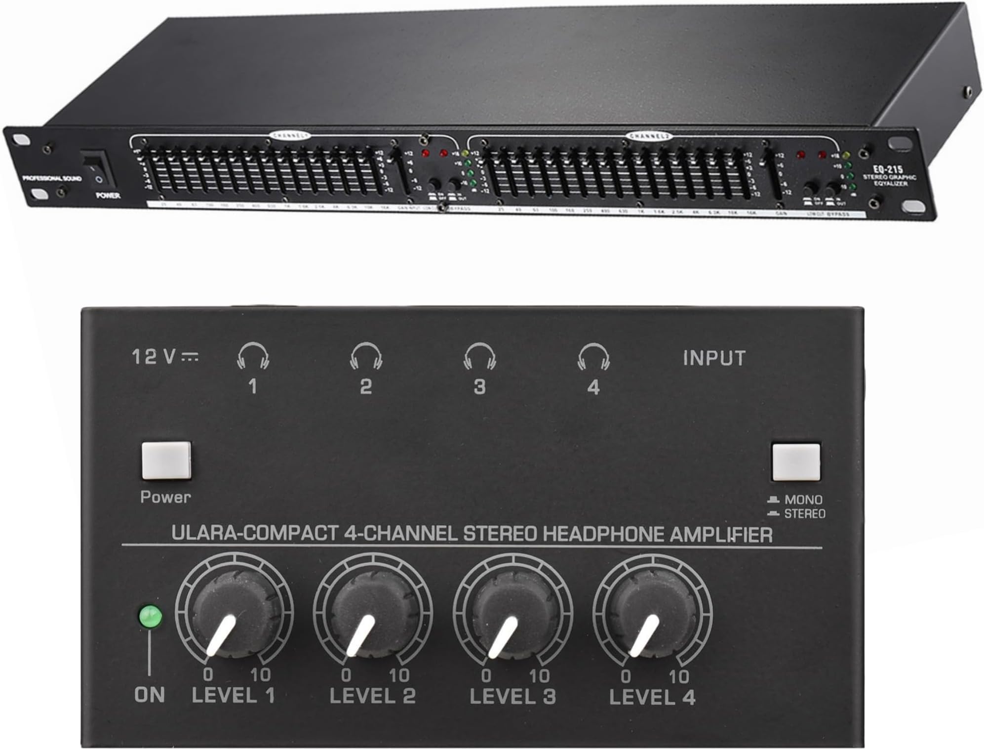 Amazon.com: Btuty Dual Channel 15-Band Equalizer 1U Rack Mount EQ-215 ...