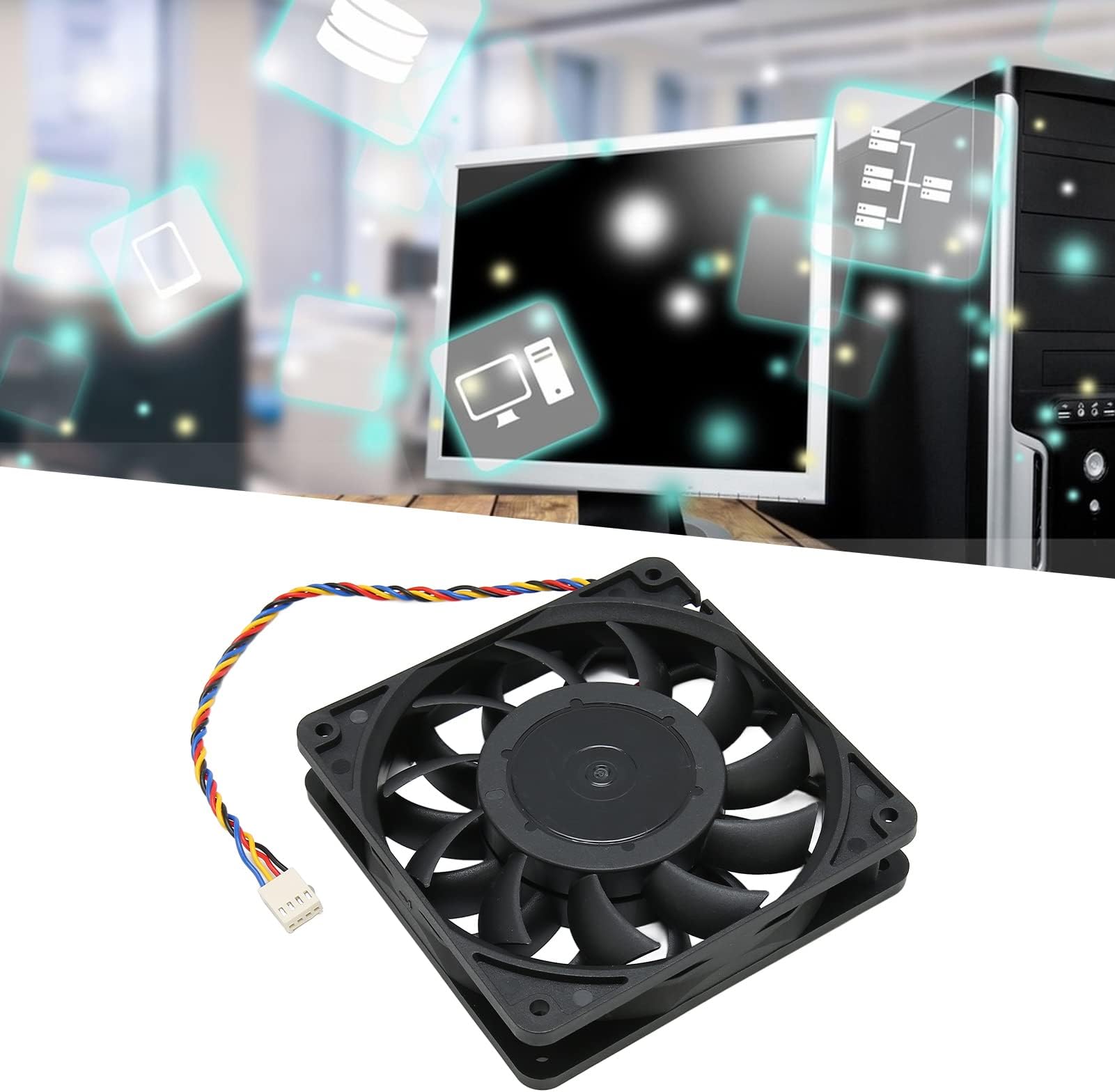 Amazon.co.jp: 120mm Computer Case Fan, High Airflow 12V 4 Pin DC ...