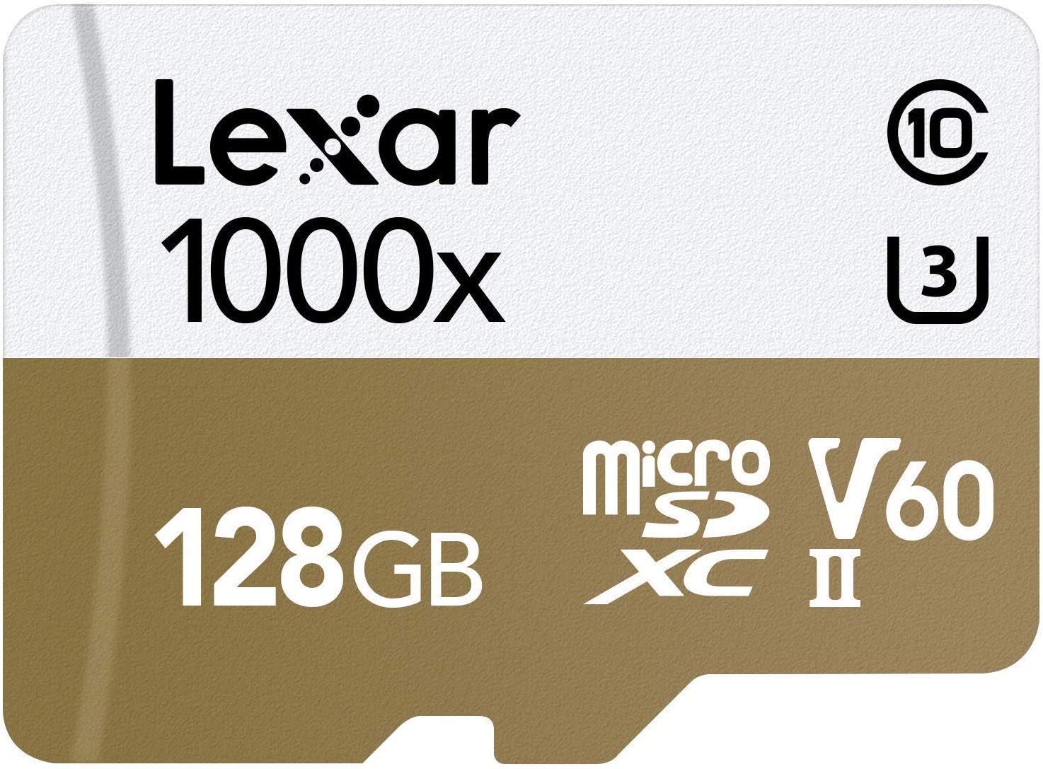 Amazon.com: Lexar Professional 1000x 128GB microSDXC UHS-II Card w ...