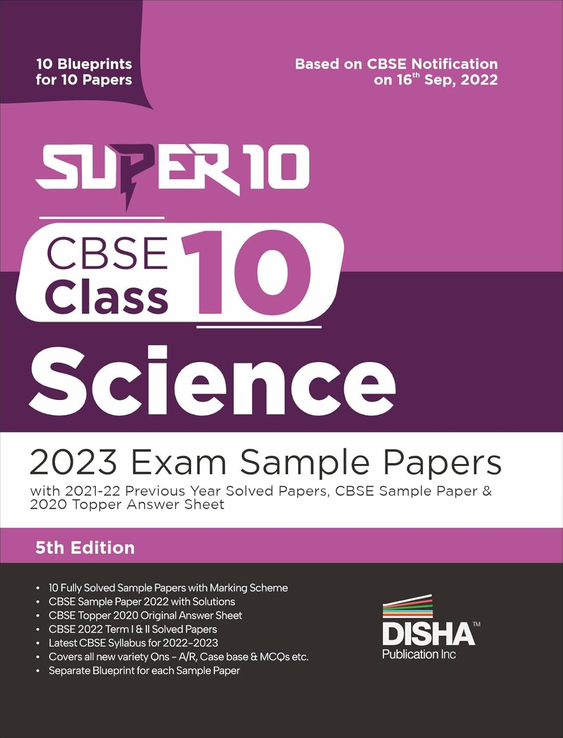 Super 10 CBSE Class 10 Science 2023 Exam Sample Papers with 2021-22 ...