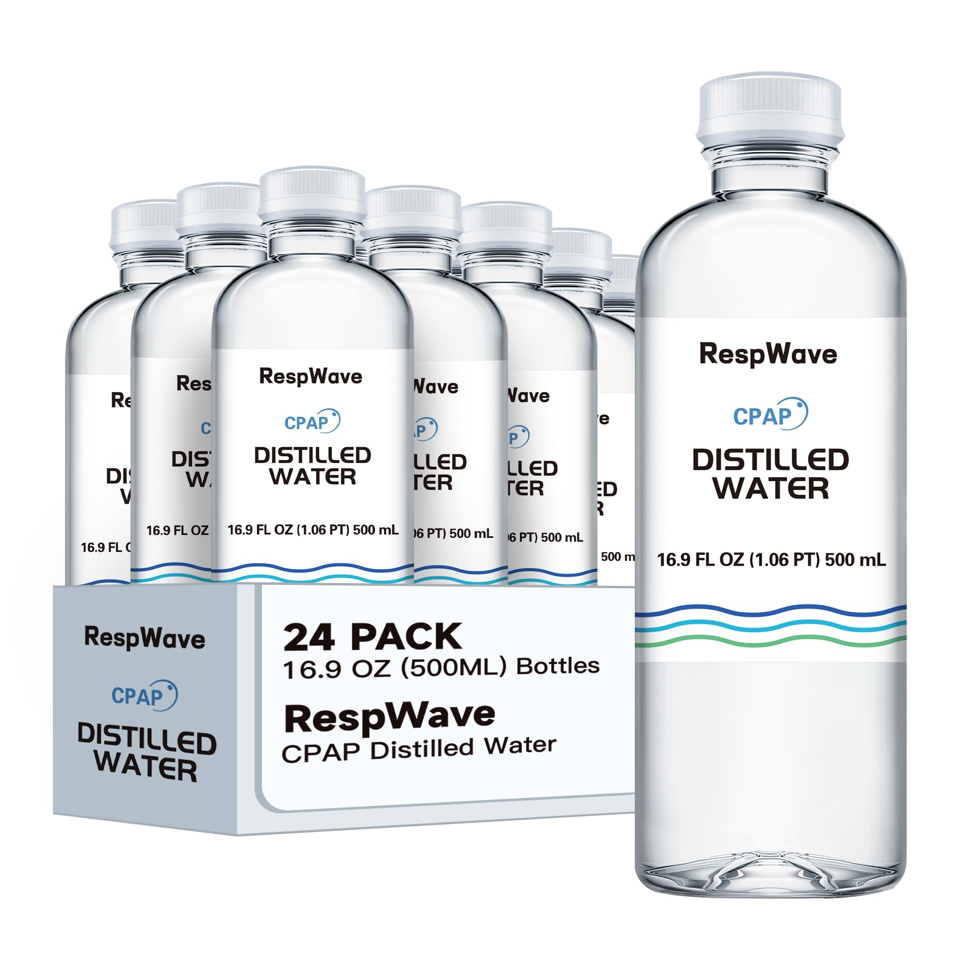 Amazon.com: 16.9 oz 24-Pack Distilled Water for CPAP Machines | Made in ...