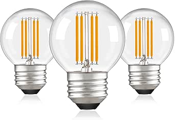 PADMO LUDAZ Dimmable LED G16.5 Light Bulb 40W Equal 4W Globe Light ...