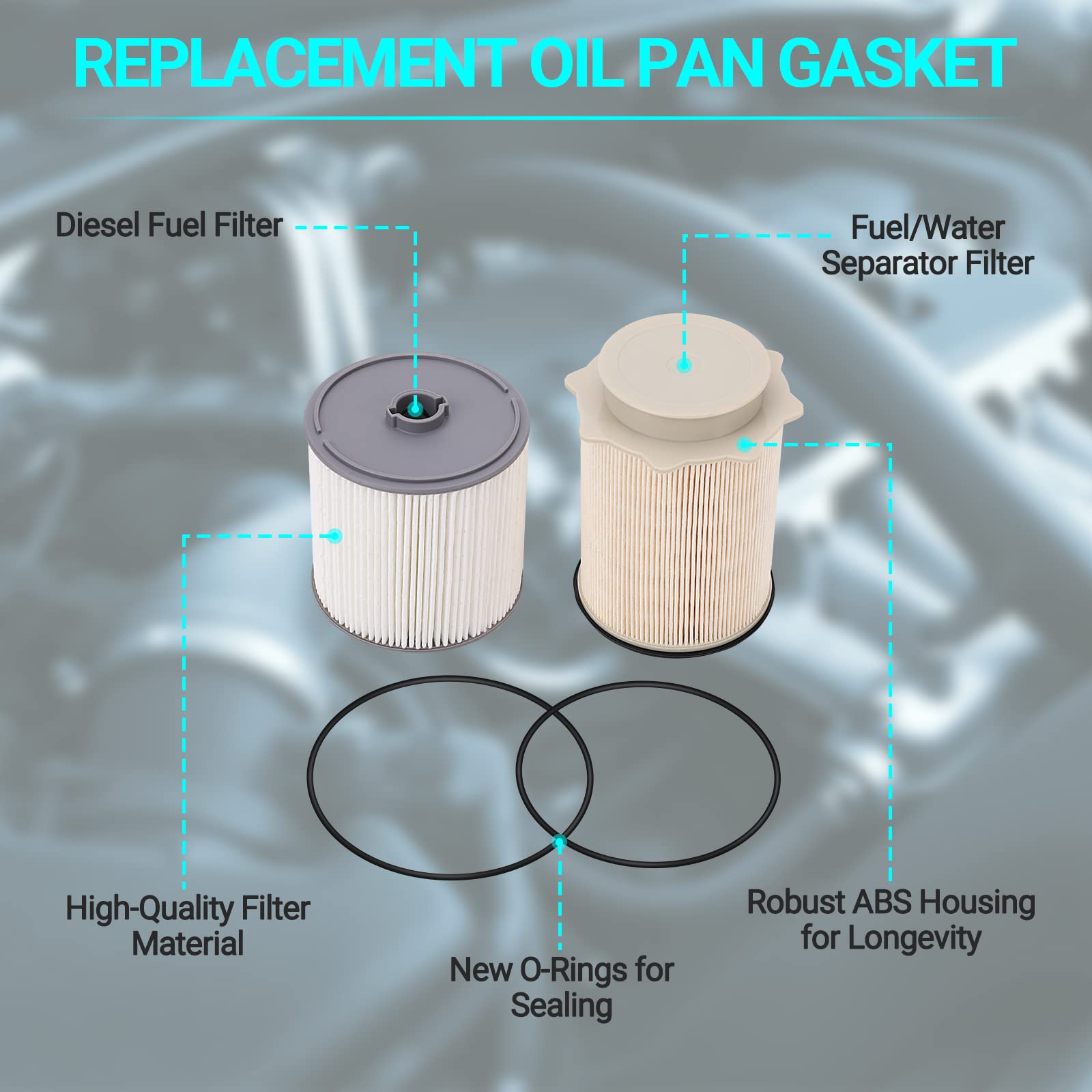 Snapklik.com : 6.7L Cummins Fuel Filter Water Separetor Kit For 2019 ...