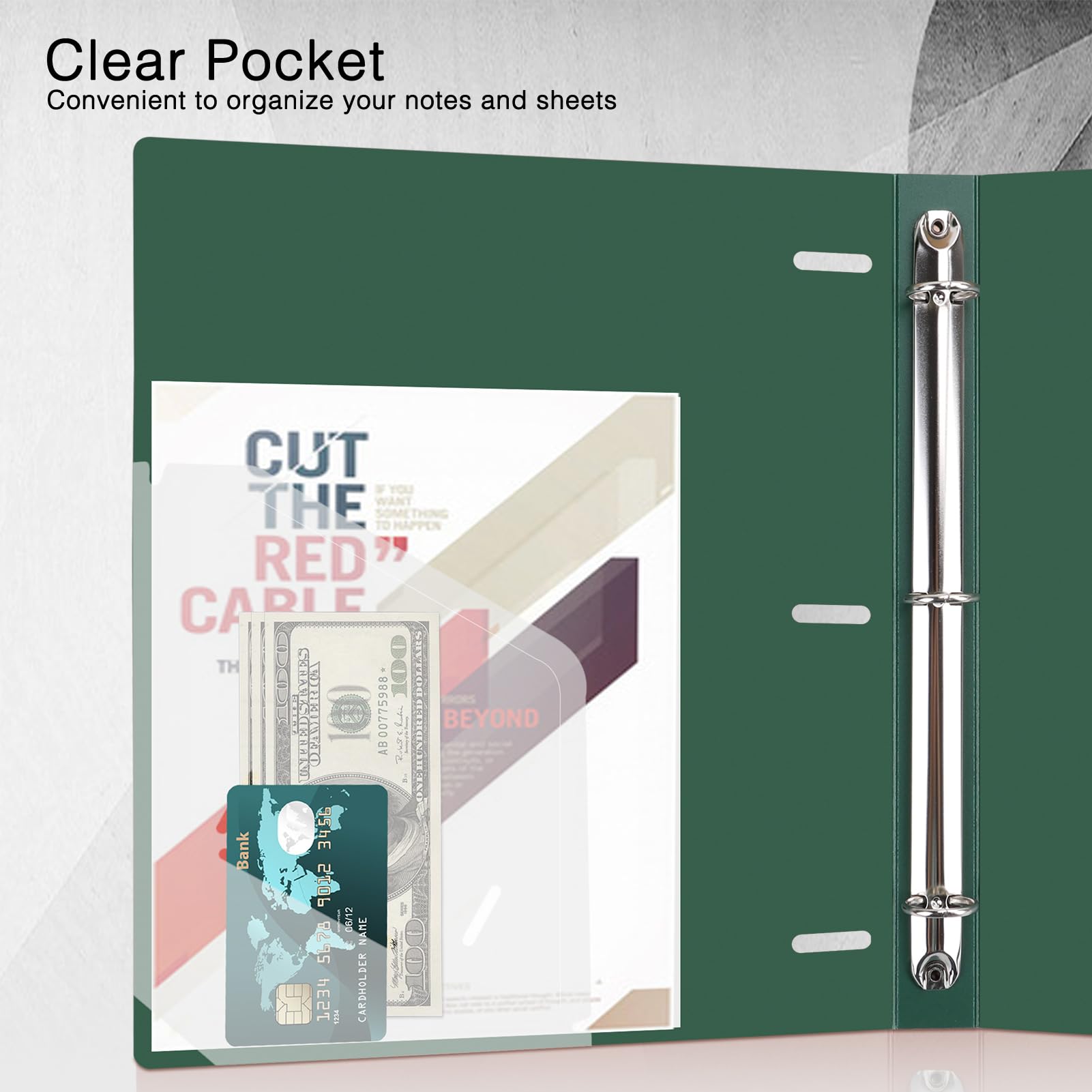 Snapklik.com : Toplive 3 Ring Binder 1 Inch Heavy Duty Binder Folder ...