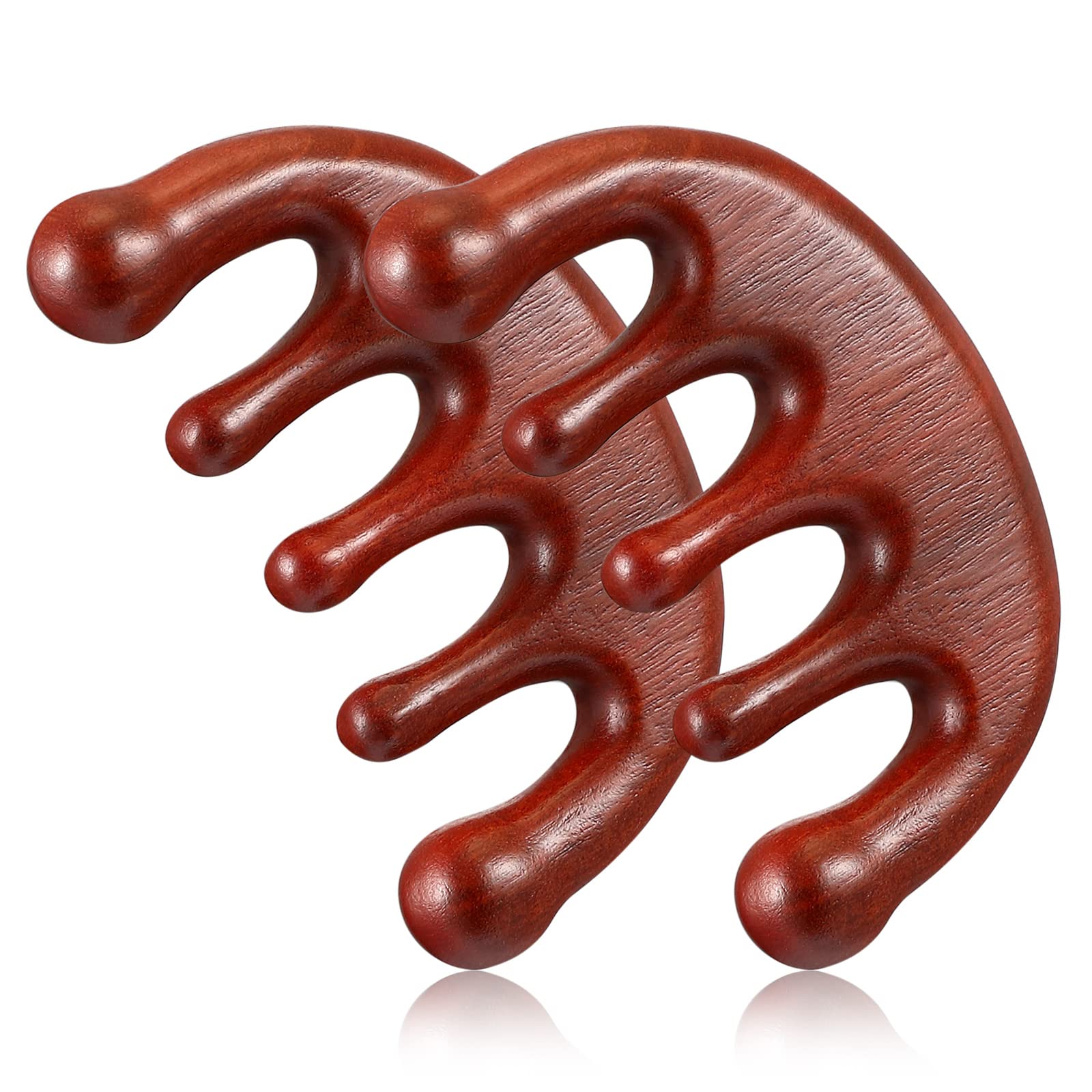 Amazon.com: Tanlade 2 Pcs Scalp Gua Sha Comb Sandalwood Scalp Massager ...