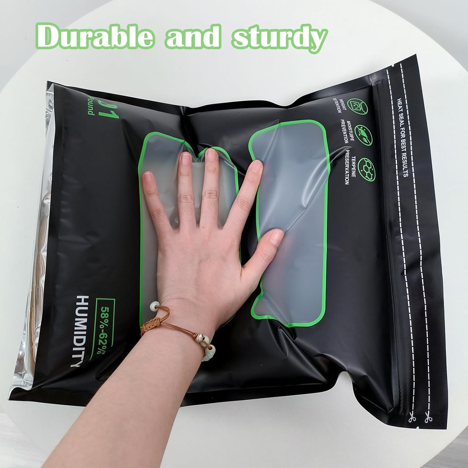 5PCS 1lb Terp Bags - 58%-62% RH 2-Way Humidity Control Resealable Bags ...