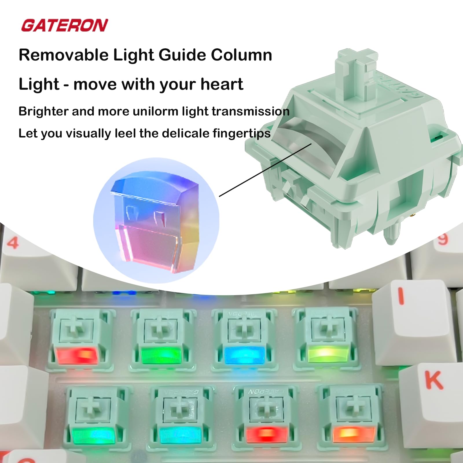 Snapklik.com : Gateron Coral Dual-Stage Spring Keyboard Switches,45gf 5 ...