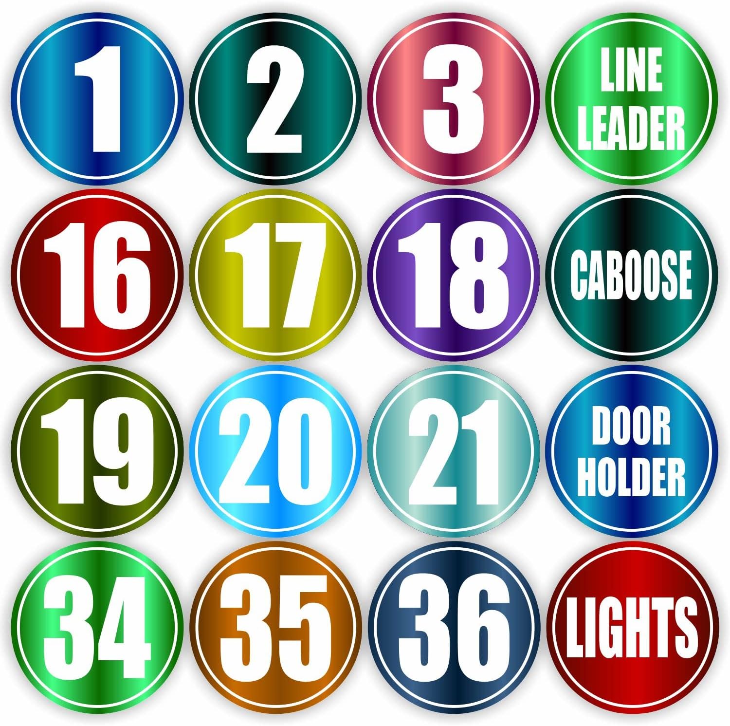 Amazon.com: Classroom Line Up Helpers Stickers - (Pack of 40) 4" Large ...