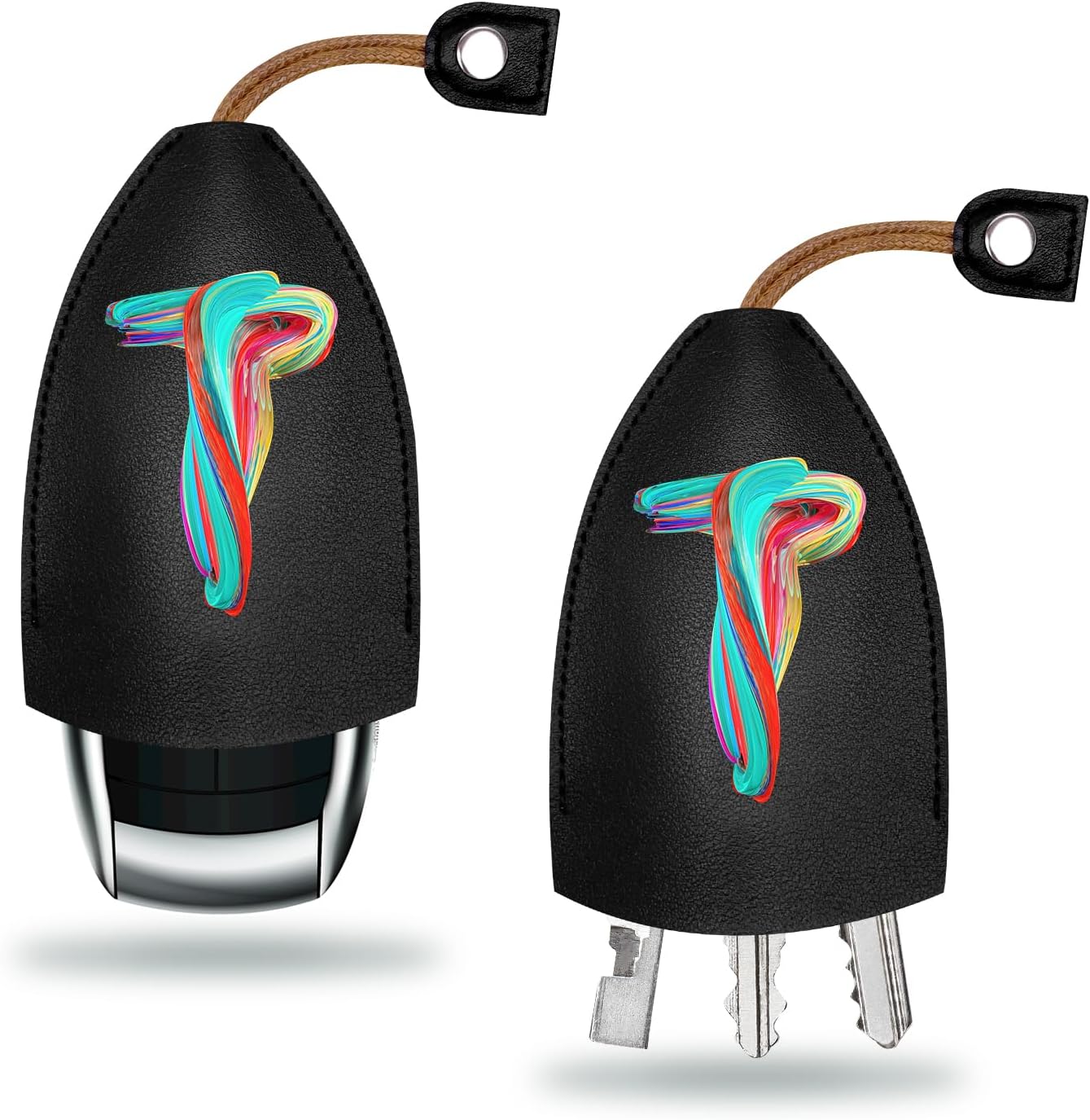 Amazon.com: Lingdeer 2PCS Personalized Protective Pull-Out Key Case ...