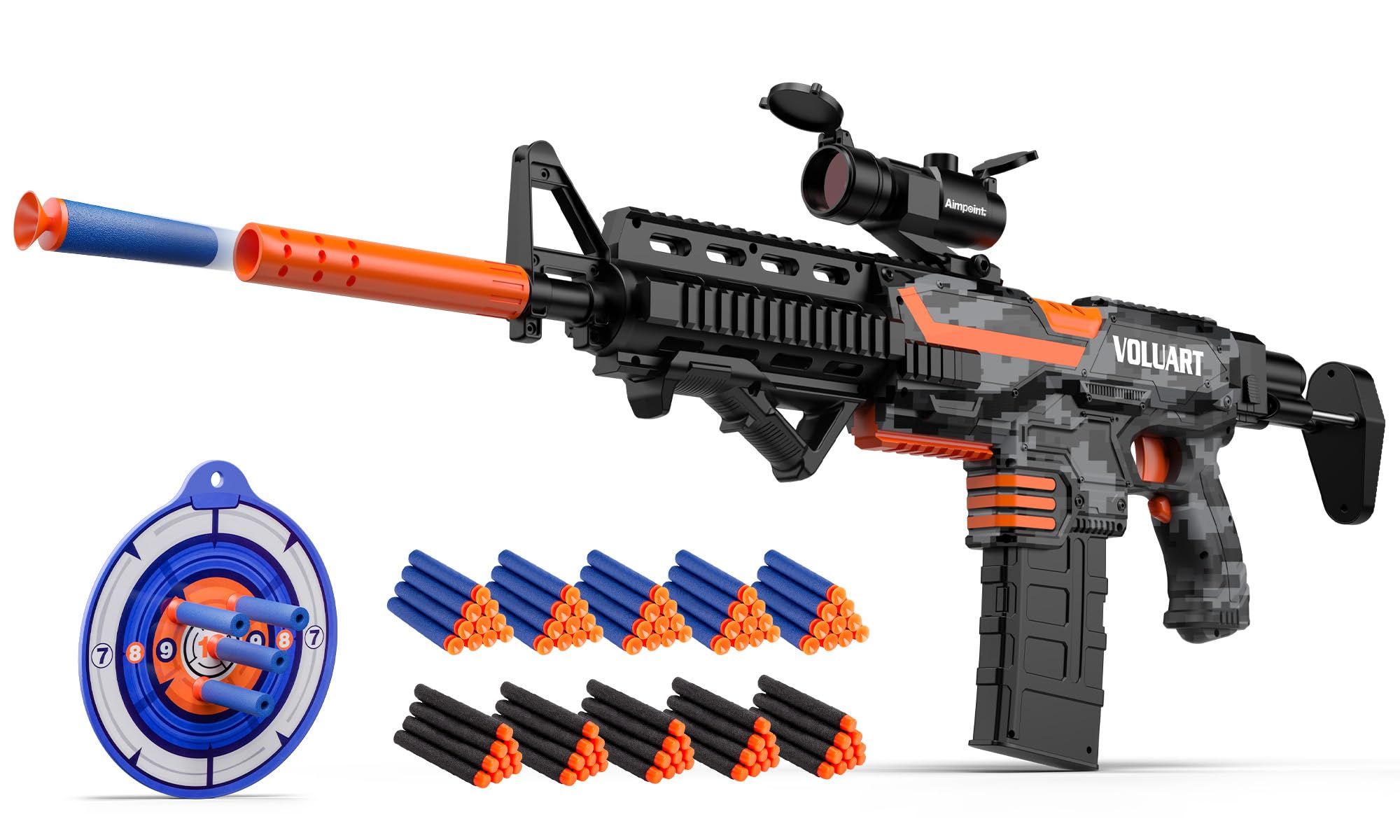 SOFITEN Toy Gun Automatic Sniper Rifle with Tactical Vest Kit, Scope ...