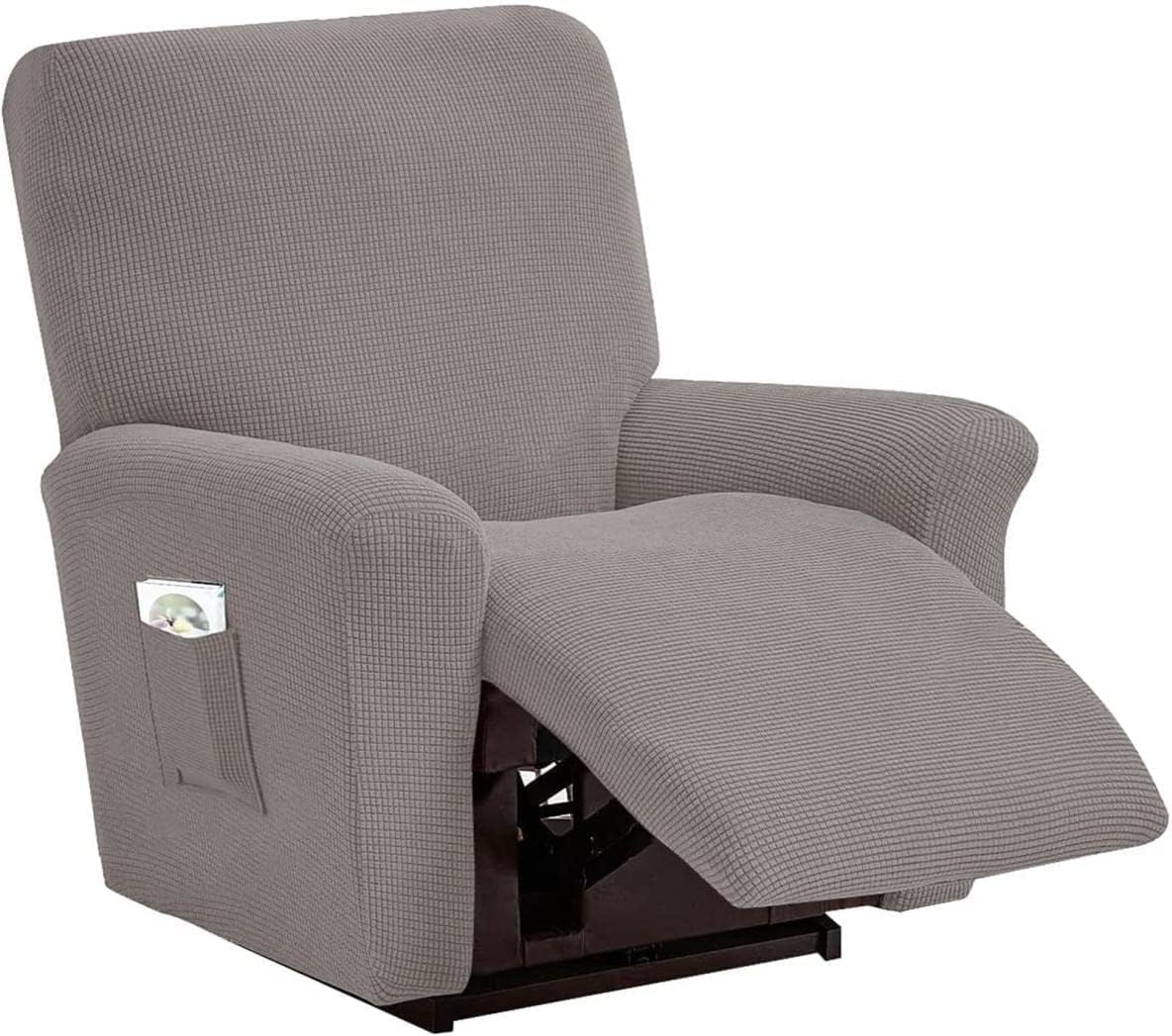 4 Pièce Housse De Fauteuil Inclinable, Doux Antidérapante avec Poche ...