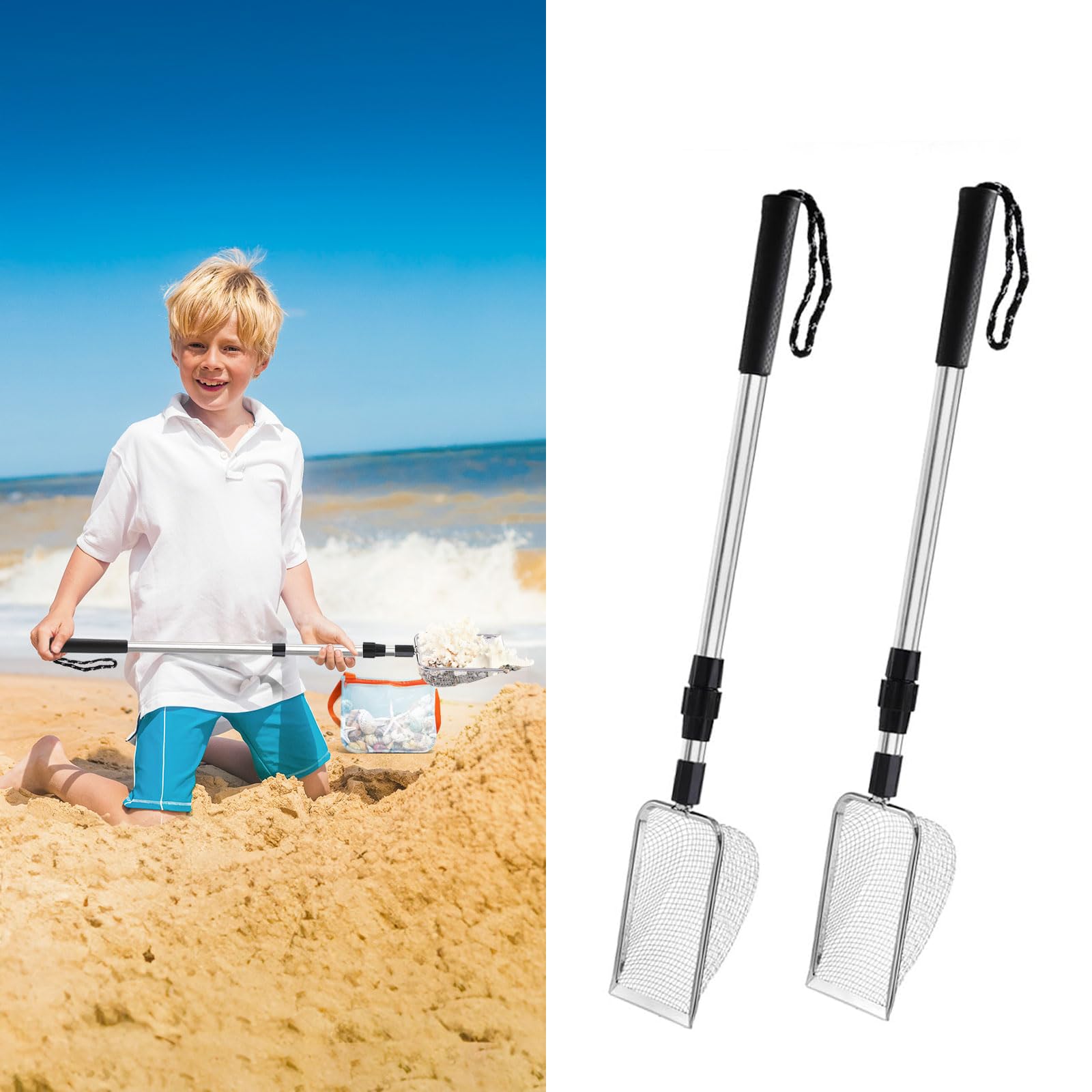 Sand Sifter For The Beach 6-Piece Beach Shelling Kit - Sand Sifter ...