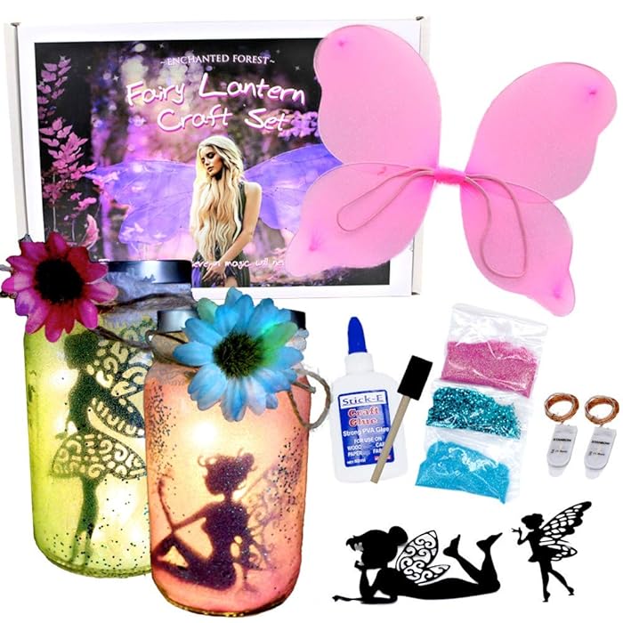 Buy The Enchanted Forest Co Fairy lantern art and craft kit for kids ...