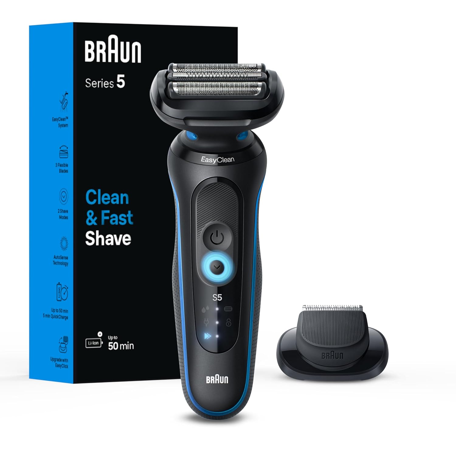 Amazon.com: Braun Electric Shaver for Men, Series 5 5118s, Wet & Dry ...