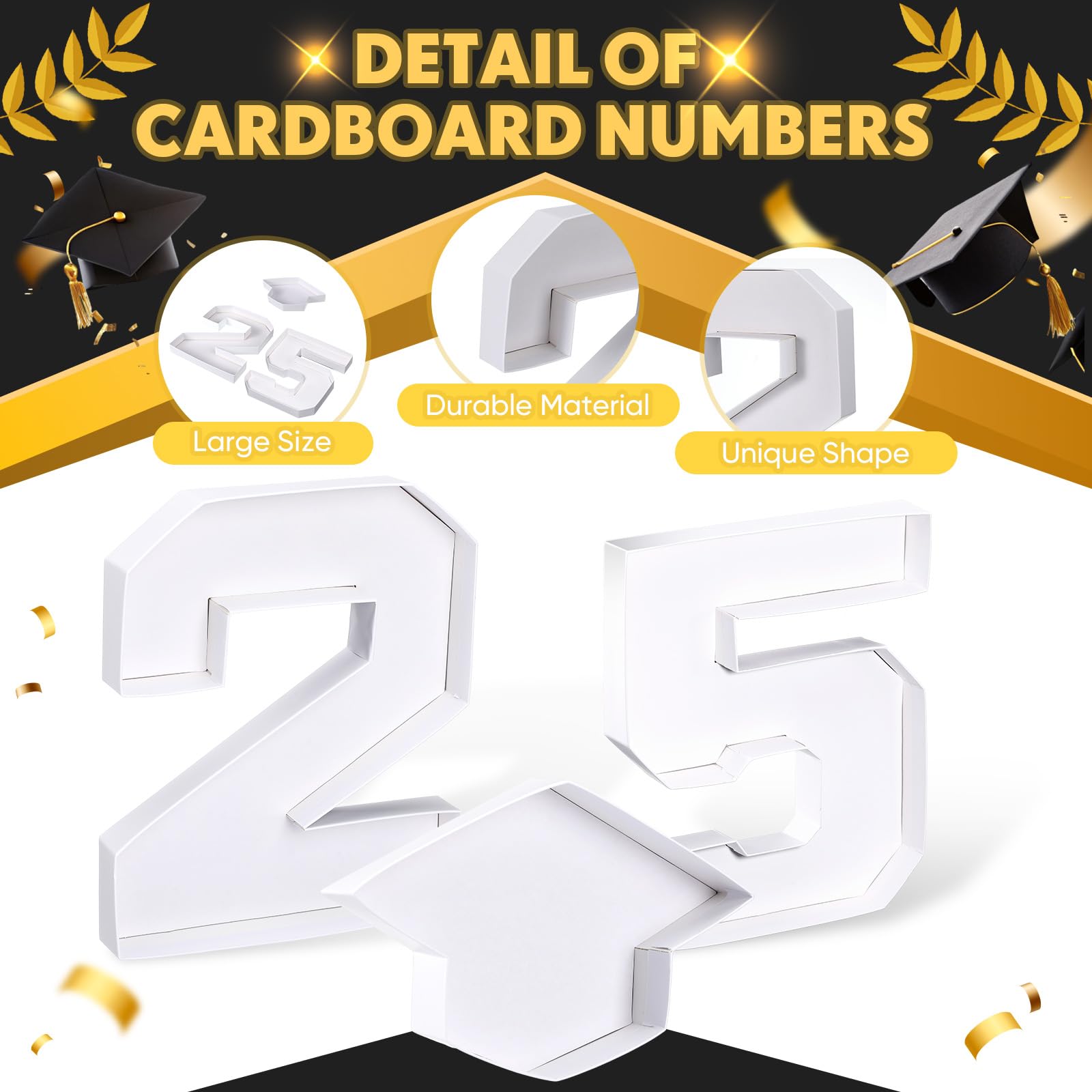Snapklik.com : 3 Pcs 10" Graduation Fillable Letter,Plastic Number ...
