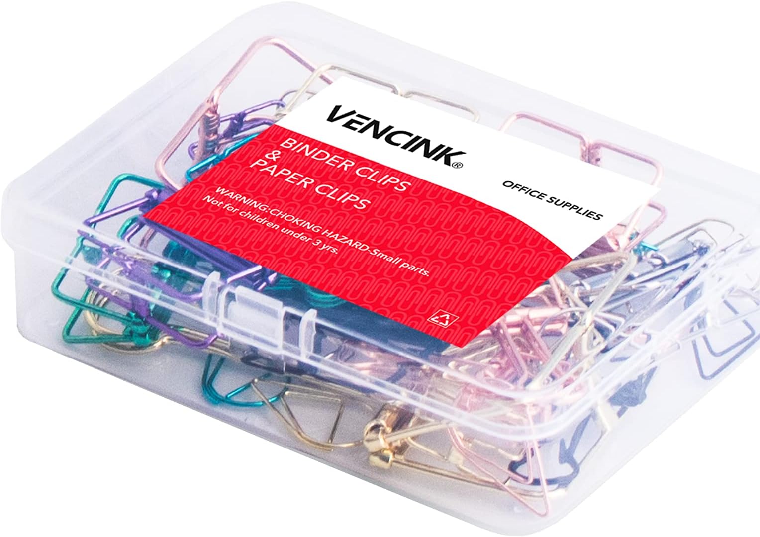 Amazon.com : Rose Gold Wire Binder Clips and Cute Paper Clips Set ...