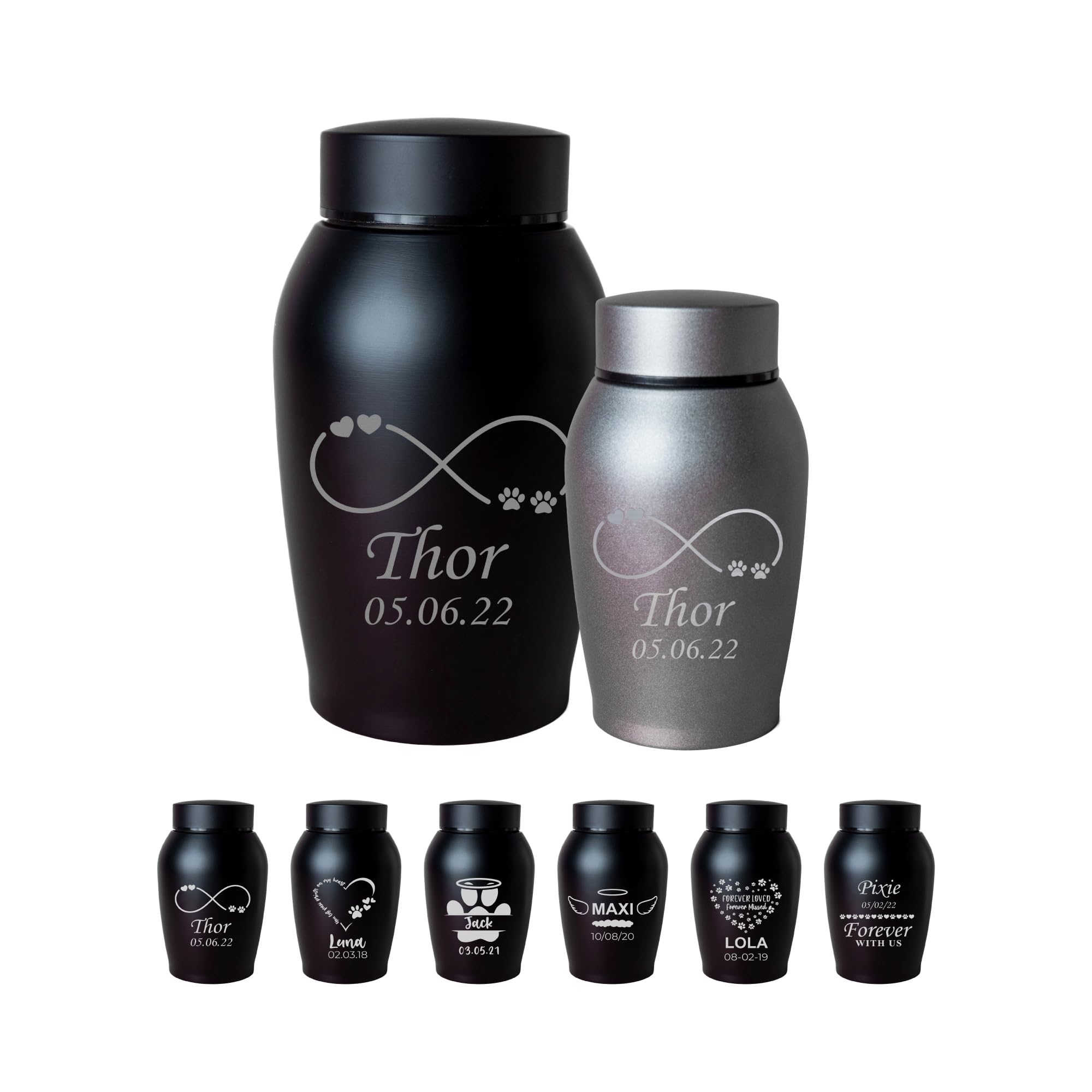 Amazon.com: Personalized Cremation Keepsake Pet Ashes Urn Waterproof ...