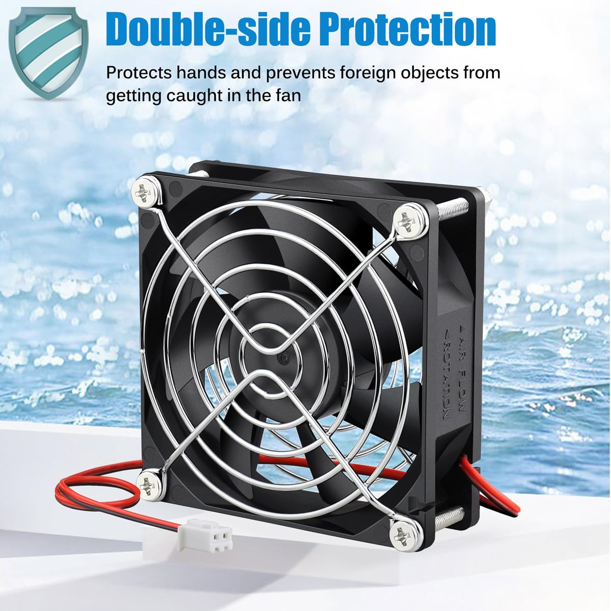 Snapklik.com : 80mm X 25mm 12V DC Waterproof IP67 Fan Dual Ball Bearing ...