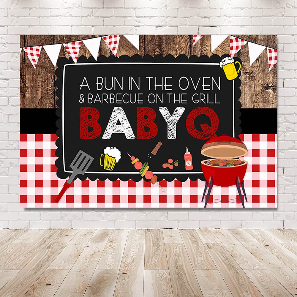 Buy MEHOFOND 7x5ft BBQ Theme Party Backdrop Rustic Wooden Board White ...