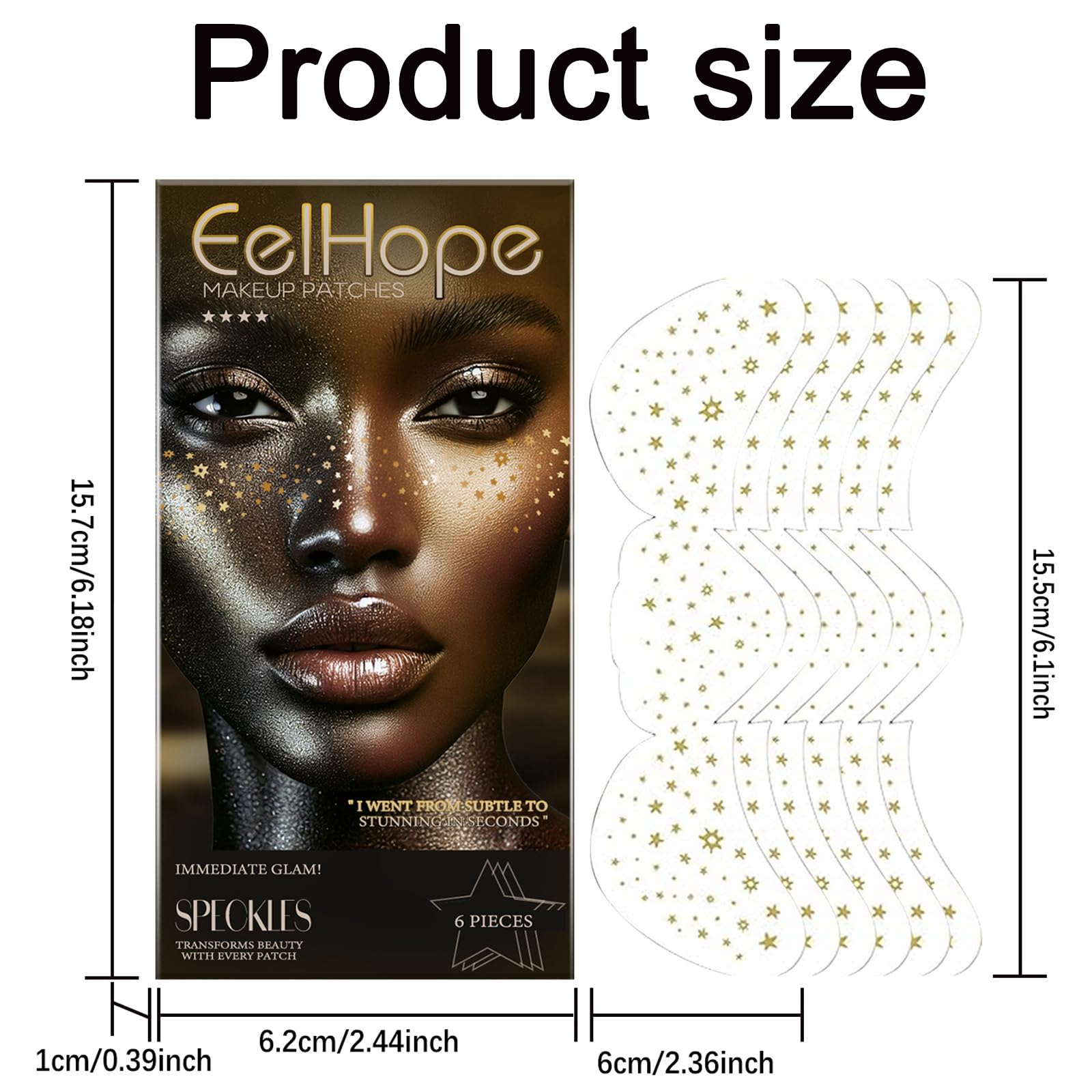 6PCS Glitter Freckles, Sparkle Freckles, Glitter Freckles Tattoo ...