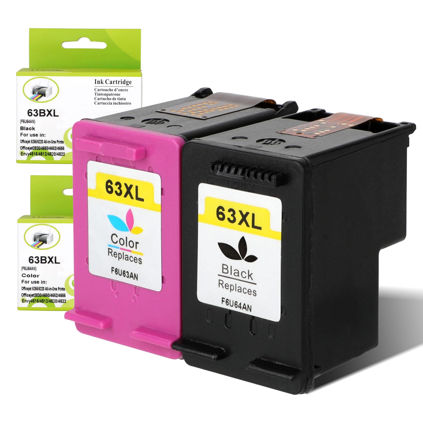 Amazon.com: 63xl black ink cartridges High Yield Compatible for Ink 63 ...