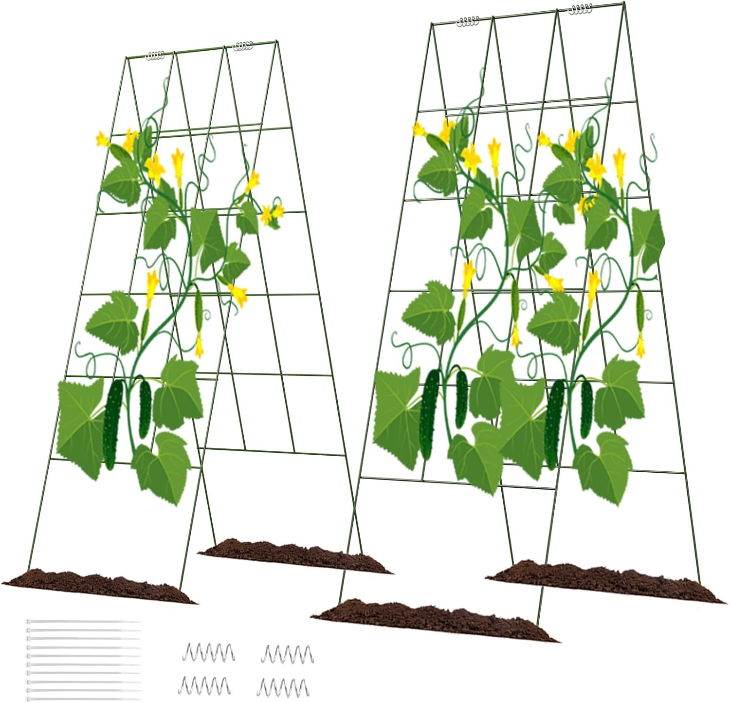 Amazon.com : DOEWORKS Cucumber Trellis, 48" High Foldable A Frame ...