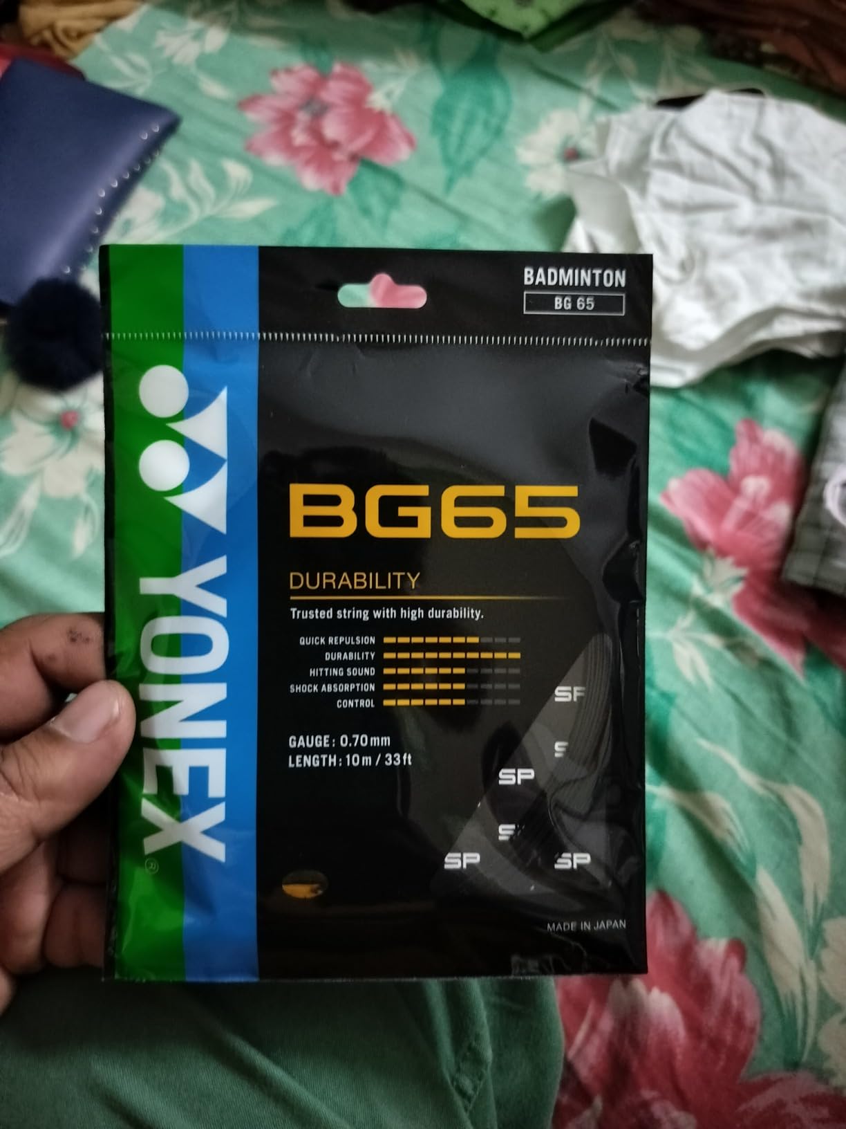 Buy Yonex BG 65 Titanium Badminton Strings, 0.70mm (Black) Online at ...