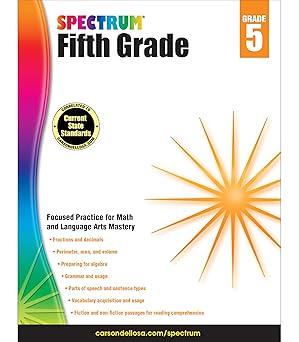 Spectrum Grade 5 Math & Language Arts Workbook—5th Grade State ...