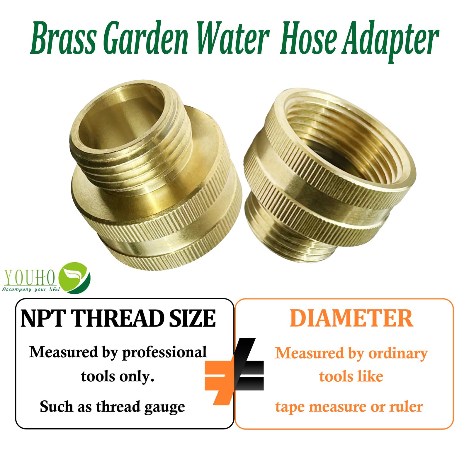 Snapklik.com : Garden Hose Adapter Connector Heavy-Duty, Solid Brass ...