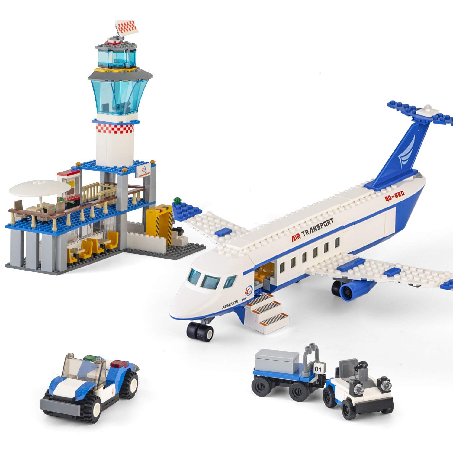 City Airplane Station Building Kits,STEM Building Sets for Kids, with ...
