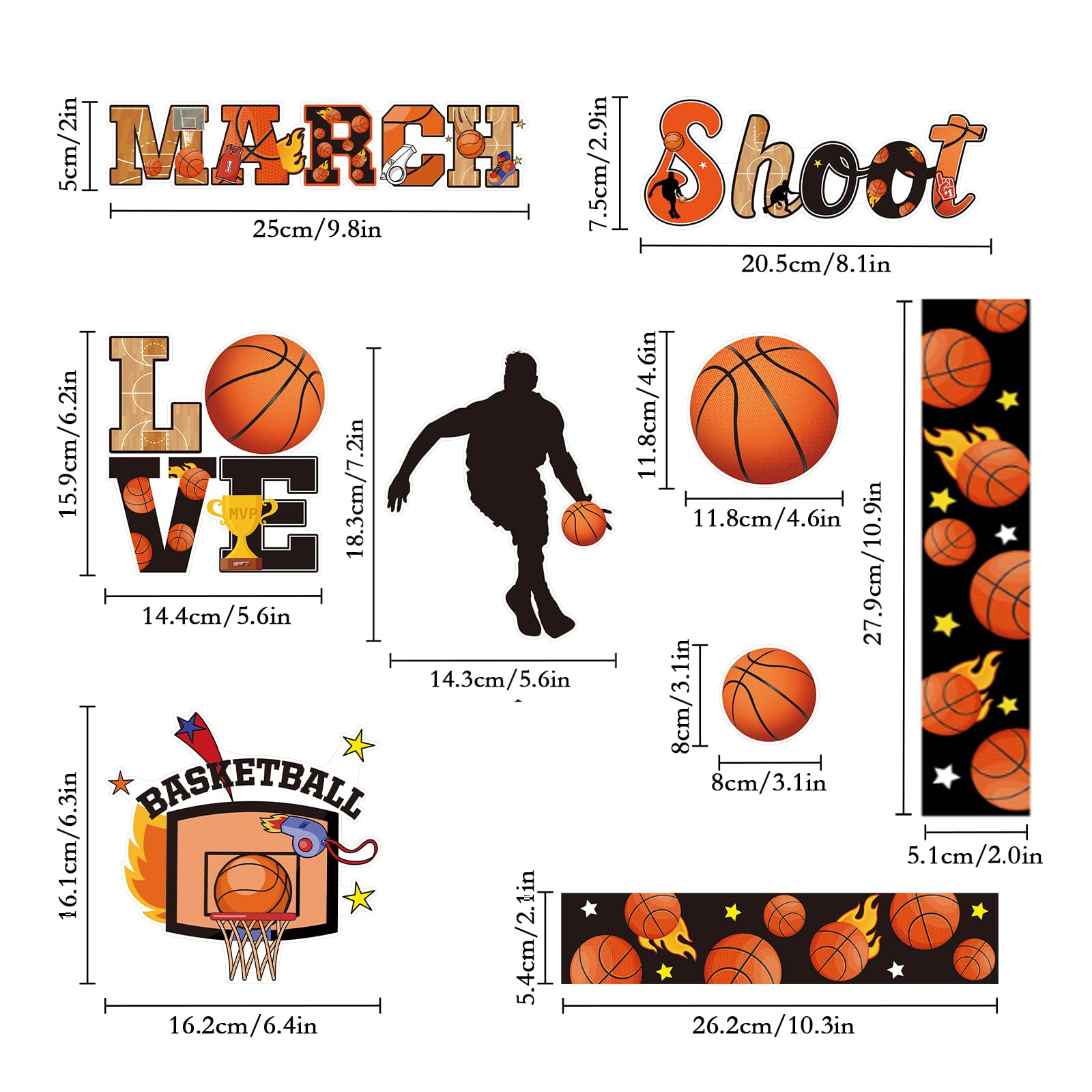 Basketball Court Bulletin Board Basketball Border, Pdf, Printable