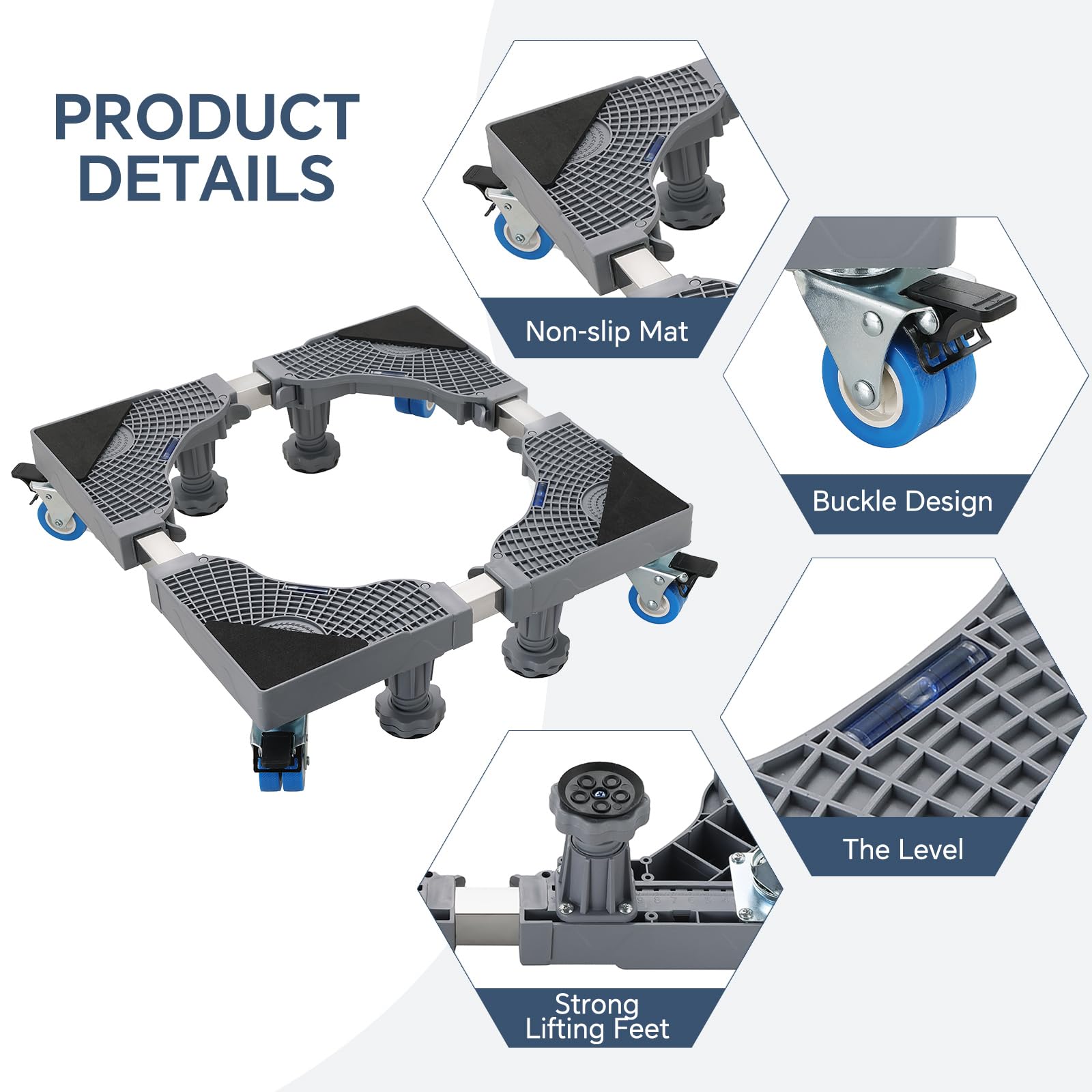 Snapklik.com : MYFULLY Adjustable Movable Furniture Dolly Roller Base