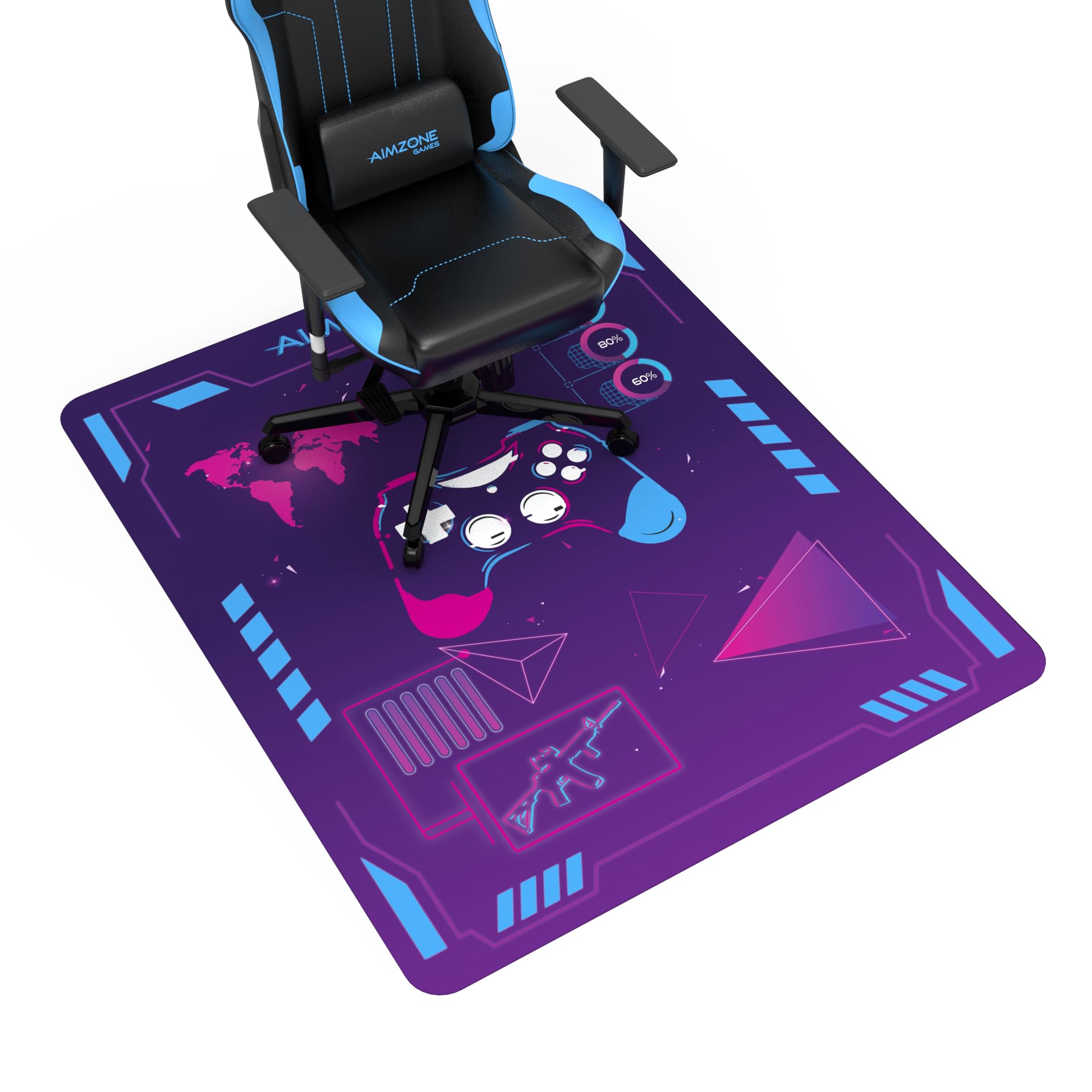 Amazon.com : Aimzone Gaming Chair Mat, Large Gaming Floor Mat, Chairmat ...
