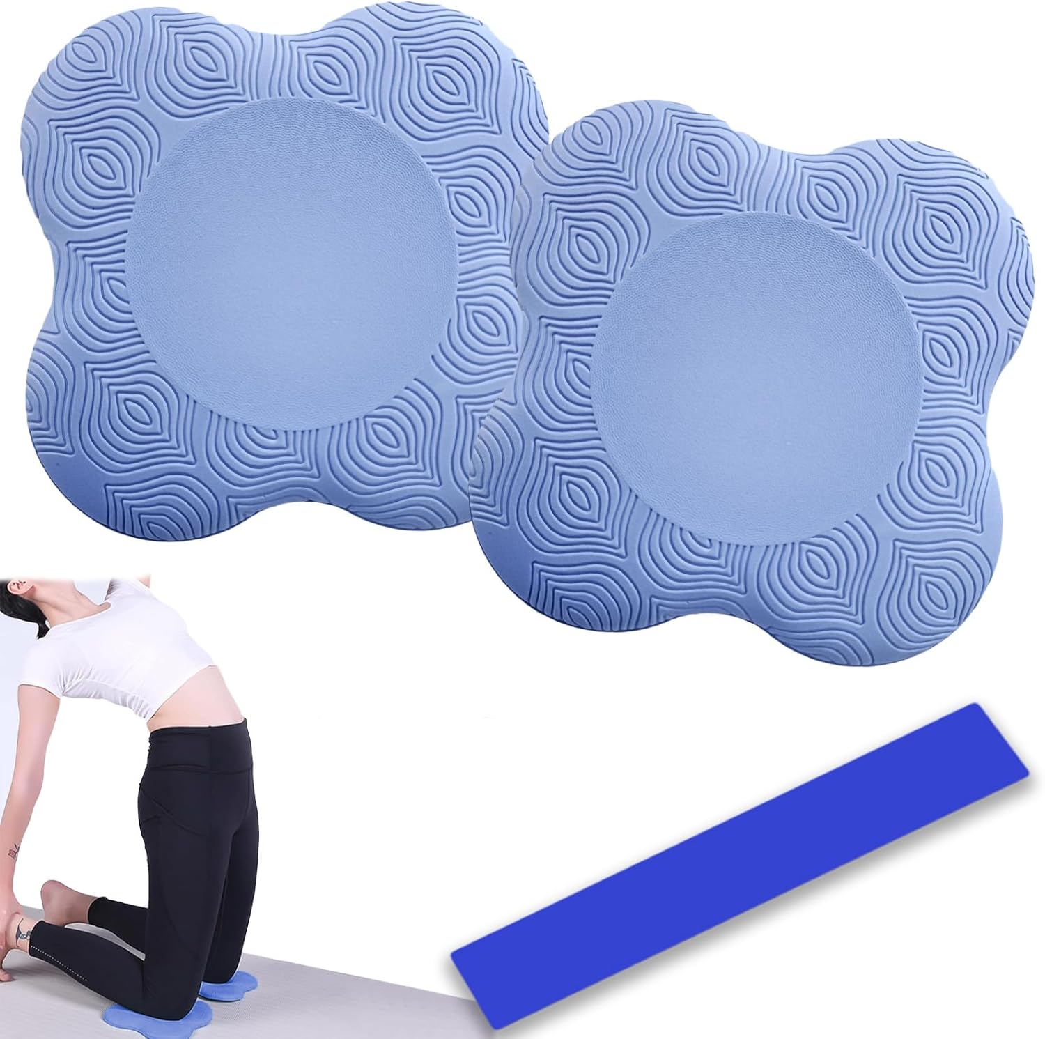 2 Pcs Yoga Knee Pads, Yoga Knee Pads Women - 20x20 cm, Pilates Knee ...