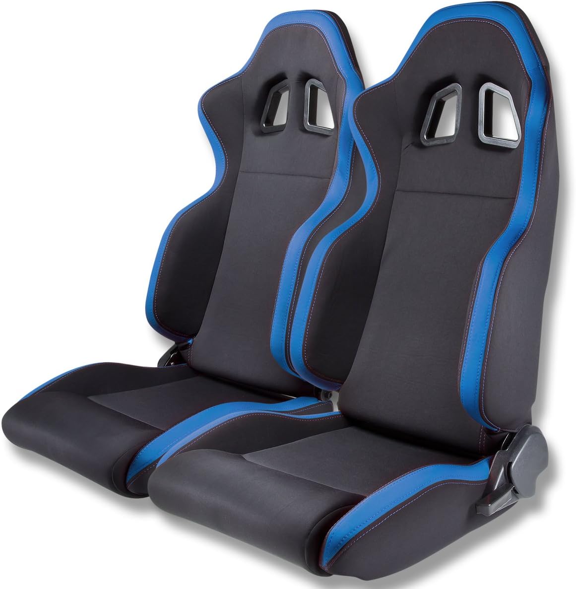 Amazon.com: Tuner Series Full-Reclinable Black Sport Racing Seats With ...