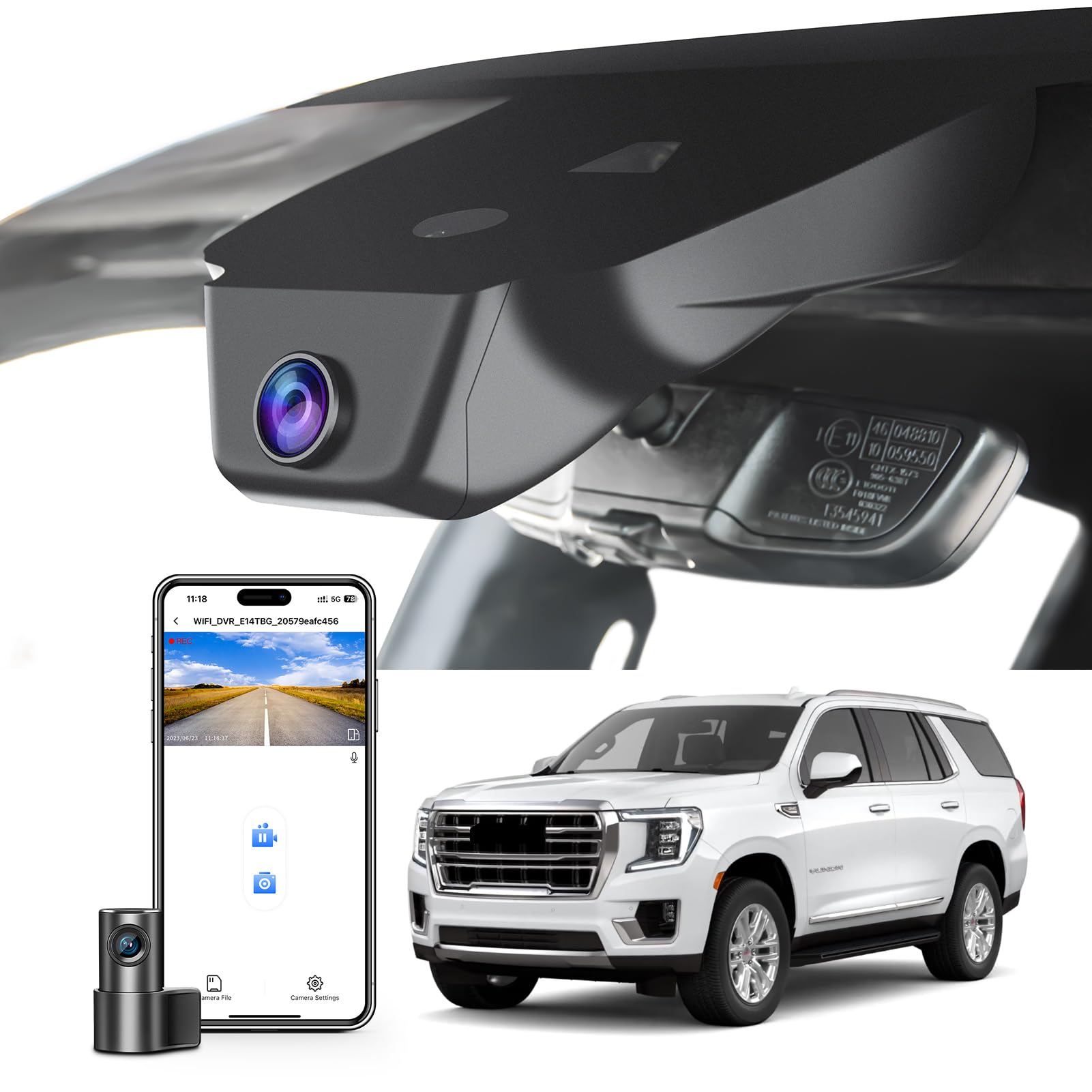Amazon.com: Mangoal Front 4K & Rear 1080P Dash Cam Custom fit for GMC ...