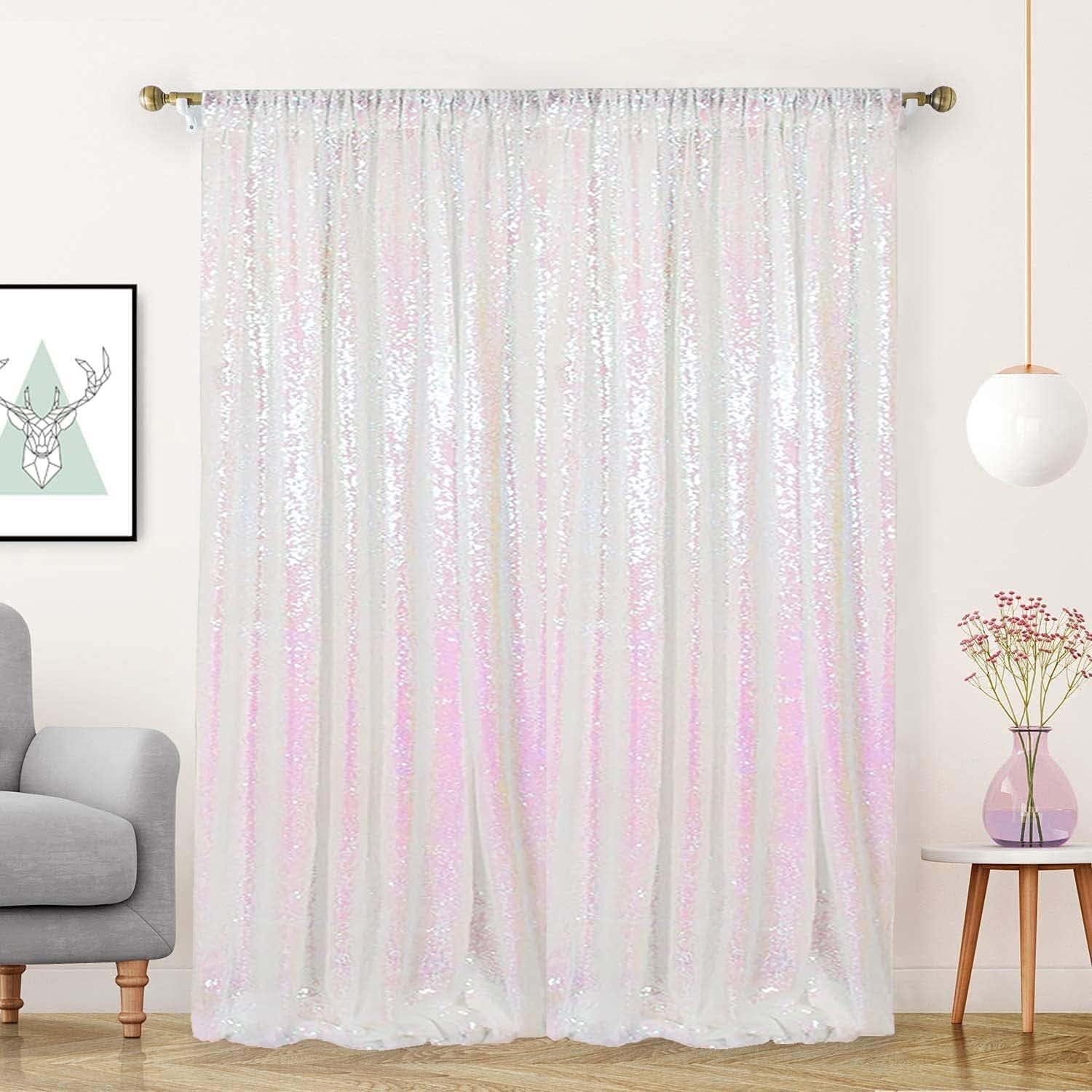 Amazon.com : TCBESTO Iridescent Sequin Backdrop Curtain 10FTx10FT 1 ...