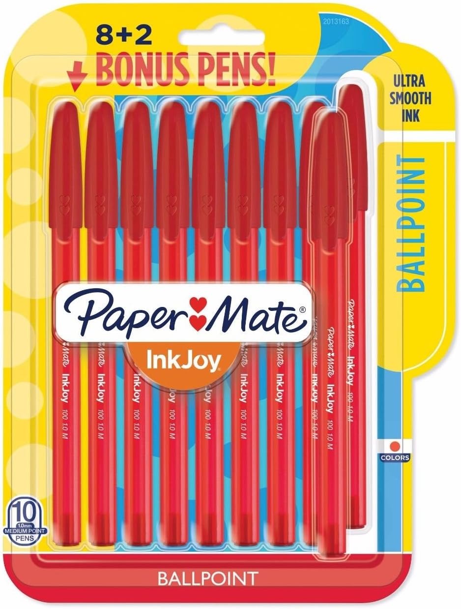 Amazon.com : Paper Mate 1951256 InkJoy 100 Ballpoint Stick Pen, 1mm ...