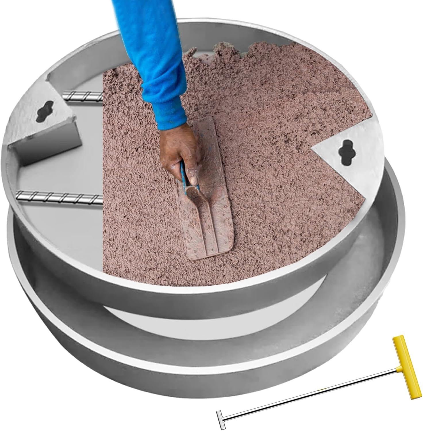 Invisible Manhole Cover, Recessed Sewage Basin with Base for Yard ...