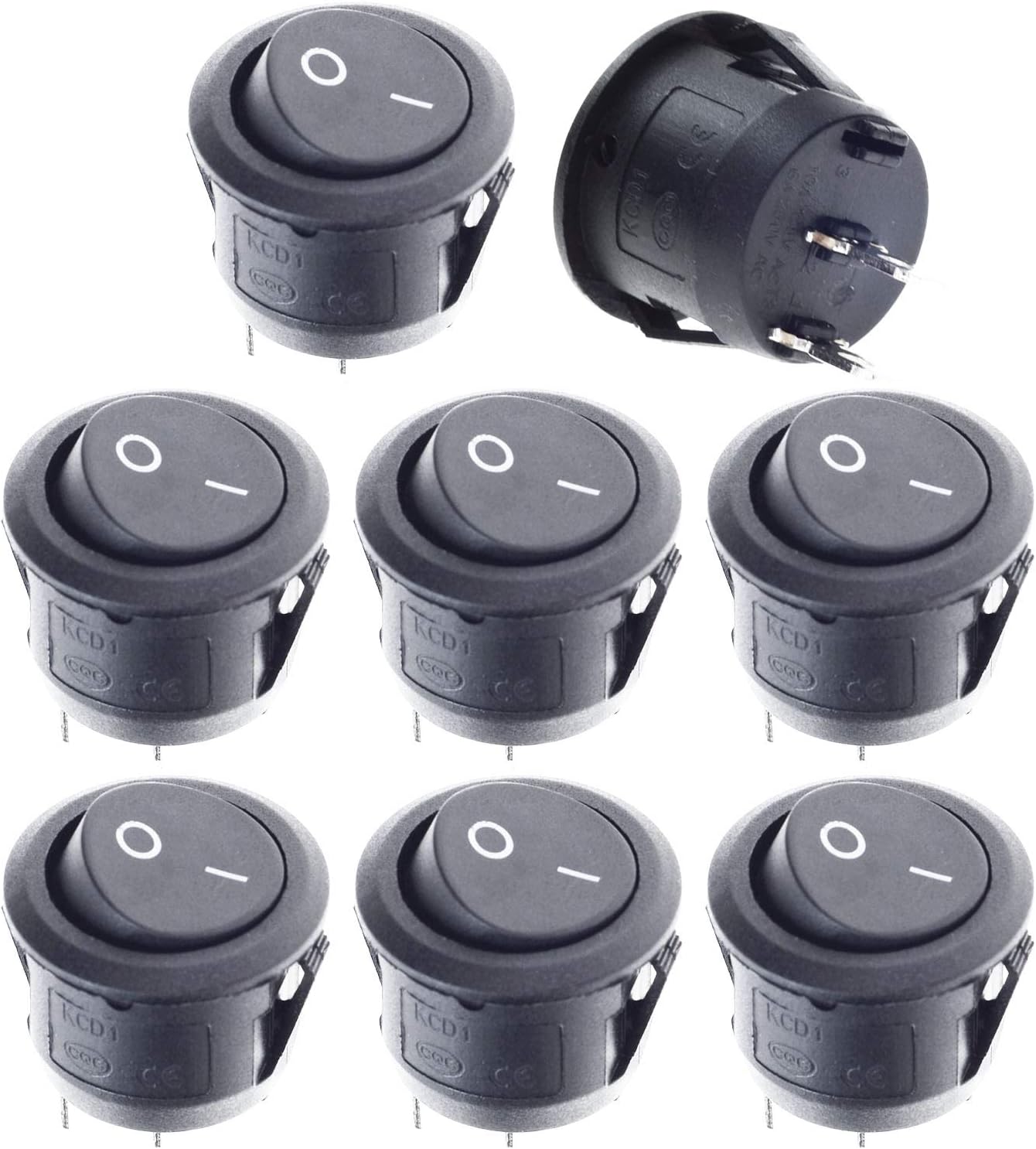 Amazon.com: uxcell DPST Boat Rocker Switch Round Toggle Switch for Boat ...