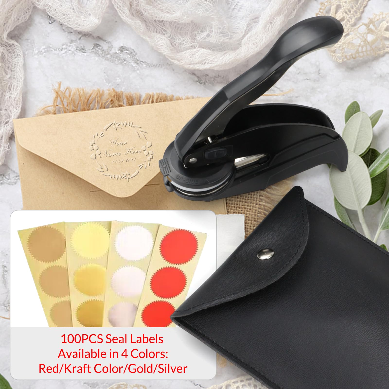 Monogram Embosser Stamp Personalized Book Embosser - Custom Library ...
