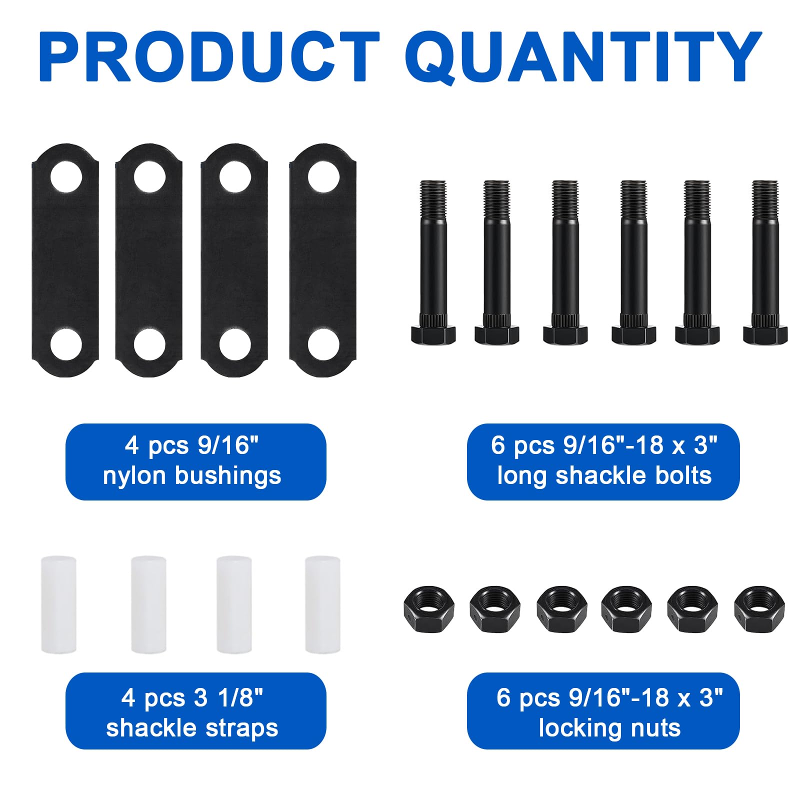 Snapklik.com : Voittozege Trailer Shackle Kit, Tandem Axle Trailer ...