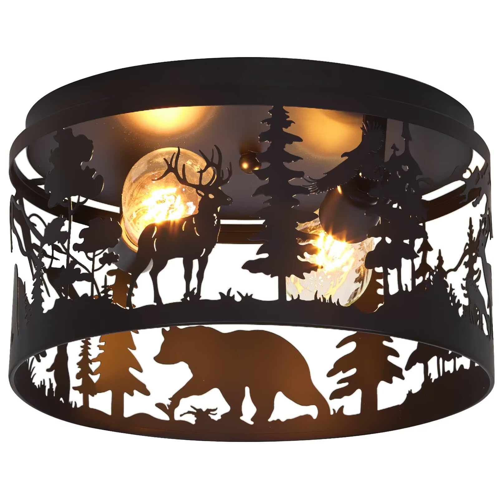 Snapklik.com : Rustic Farmhouse Flush Mount Ceiling Light