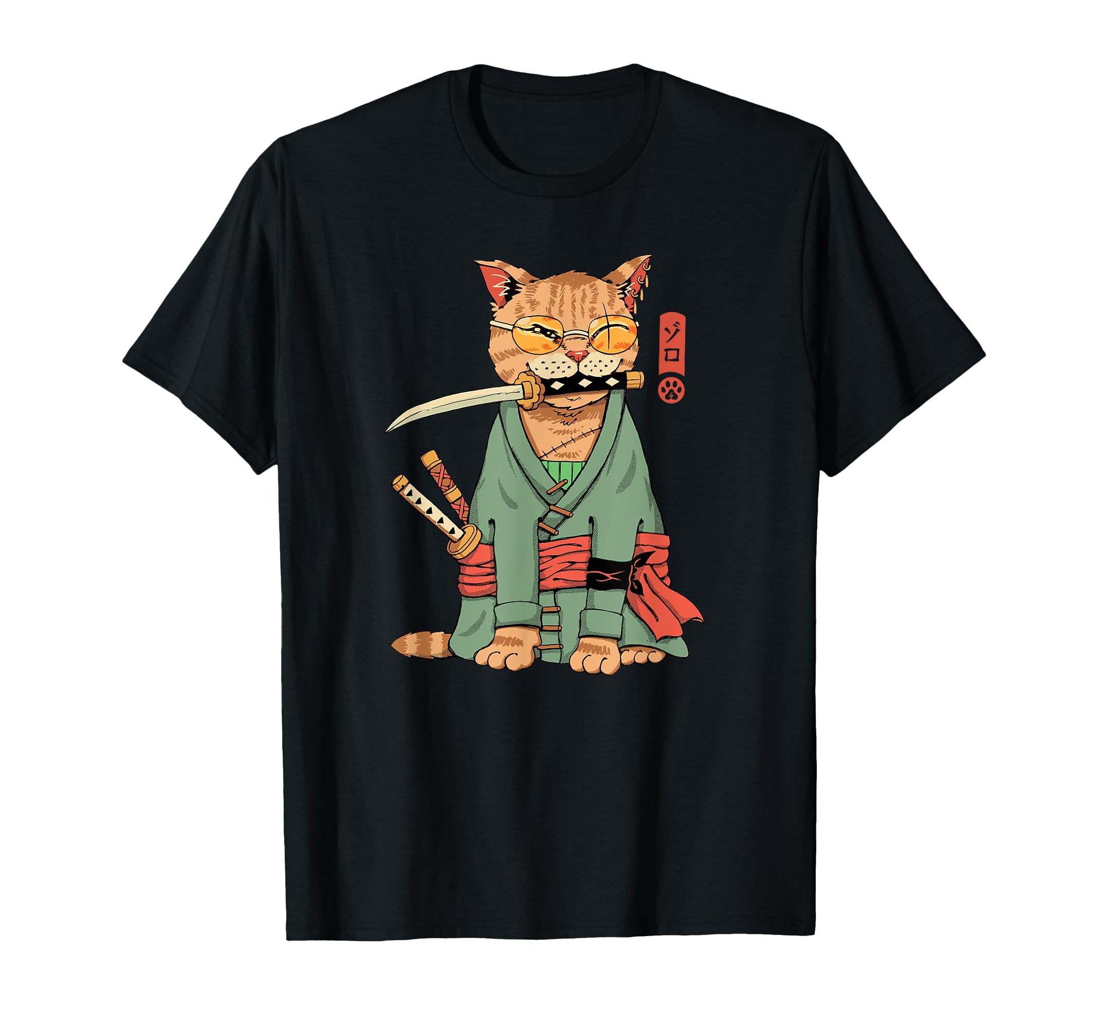 Amazon.com: Zoro Cat Warrior T-Shirt : Clothing, Shoes & Jewelry