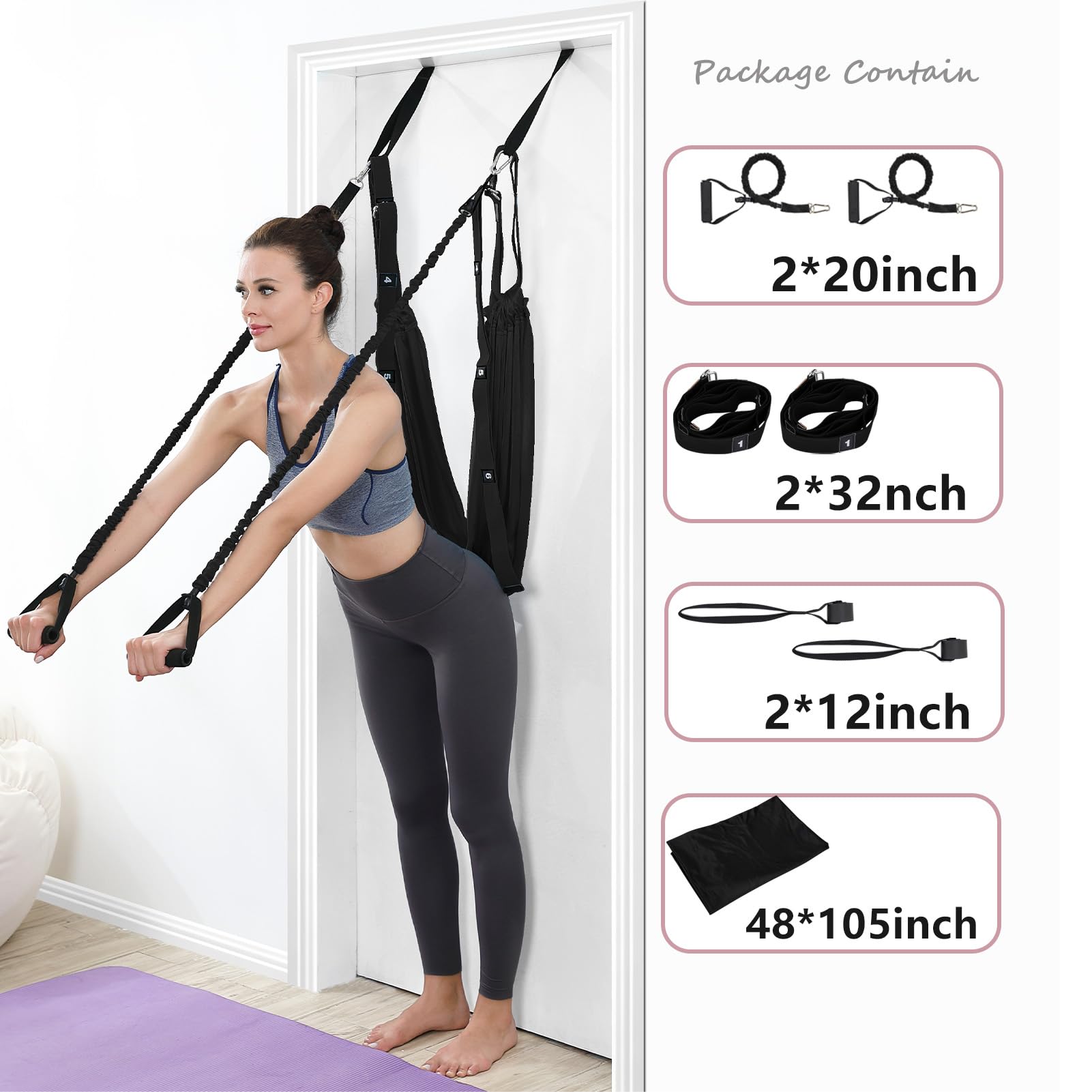 Snapklik.com : Yoga Stretching Strap, Leg Waist Back Bend Auxiliary ...