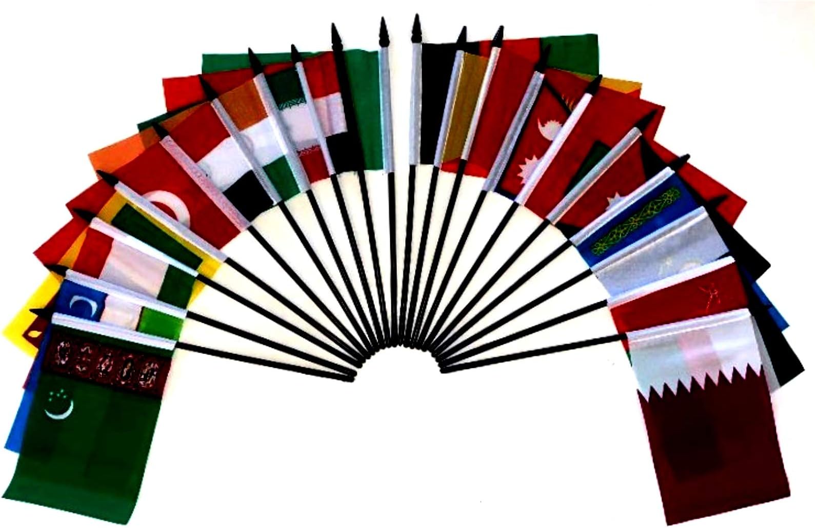 Amazon.com: INTERNATIONAL/COUNTRY WORLD FLAG SET-Polyester 4"x6" Flags ...